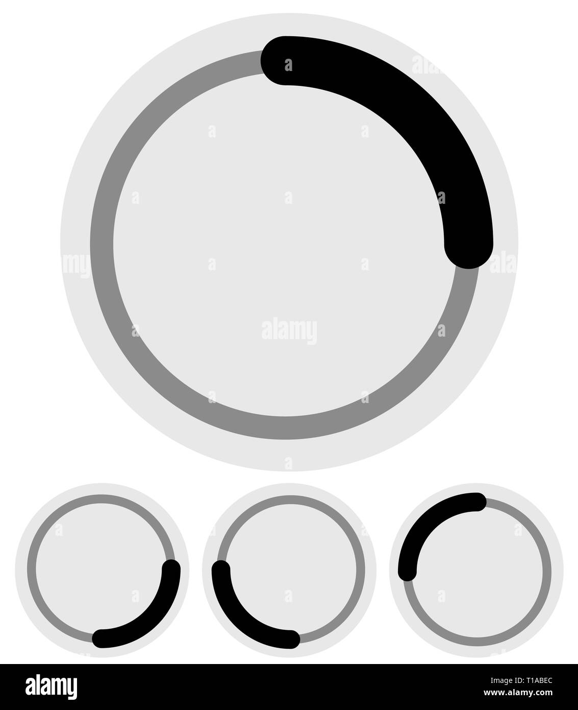 Preloader, buffer shapes, symbols. editable vector illustration Stock Photo - Alamy