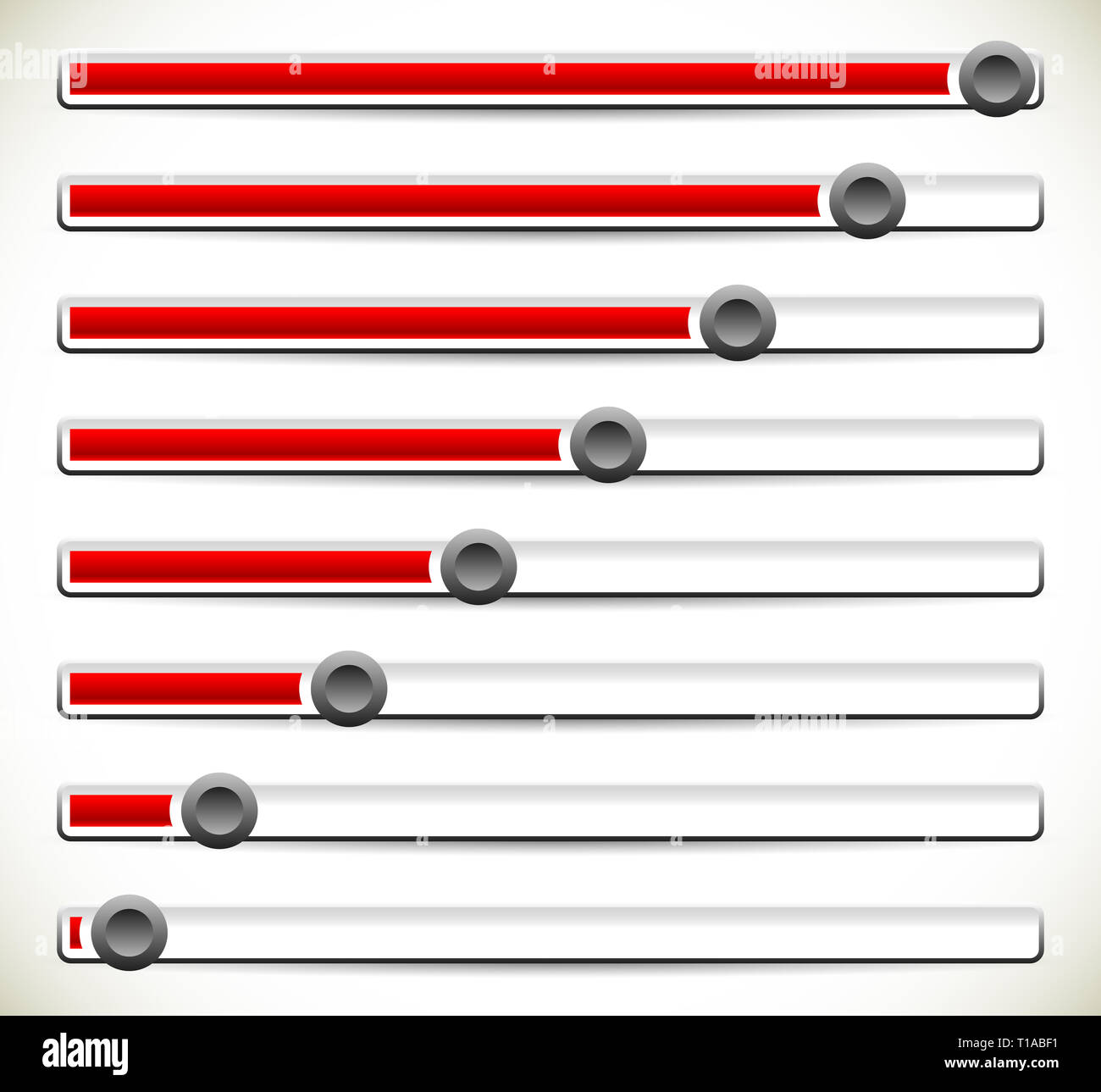 Eps 10 vector illustration of Vertical sliders, adjusters or loading ...