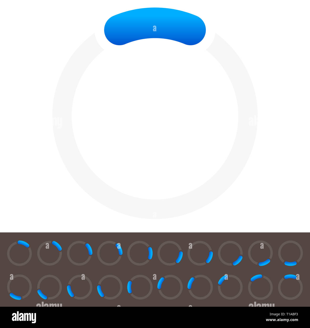 Eps 10 Vector Illustration of Preloader / Buffer Shapes. User Interface or Infographics ...