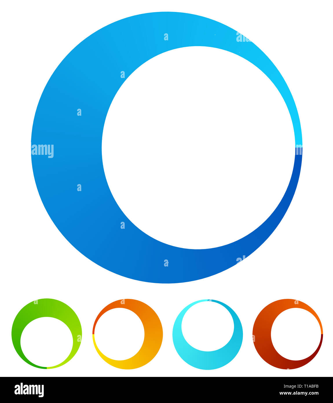 Circular, round design elements. Preloader, buffers shapes, progress ...