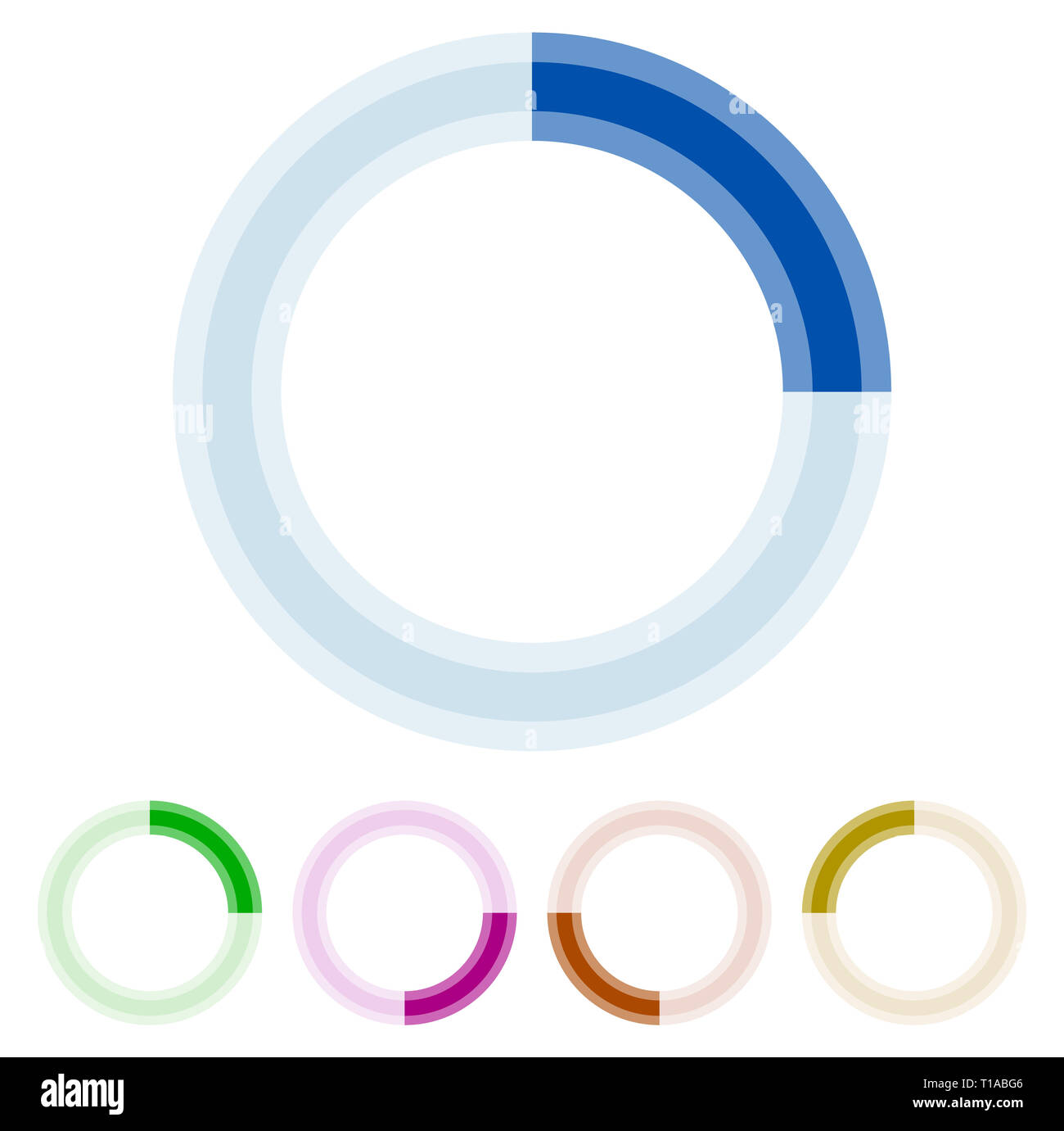 Preloader, circular shape. Segmented circle Stock Photo - Alamy