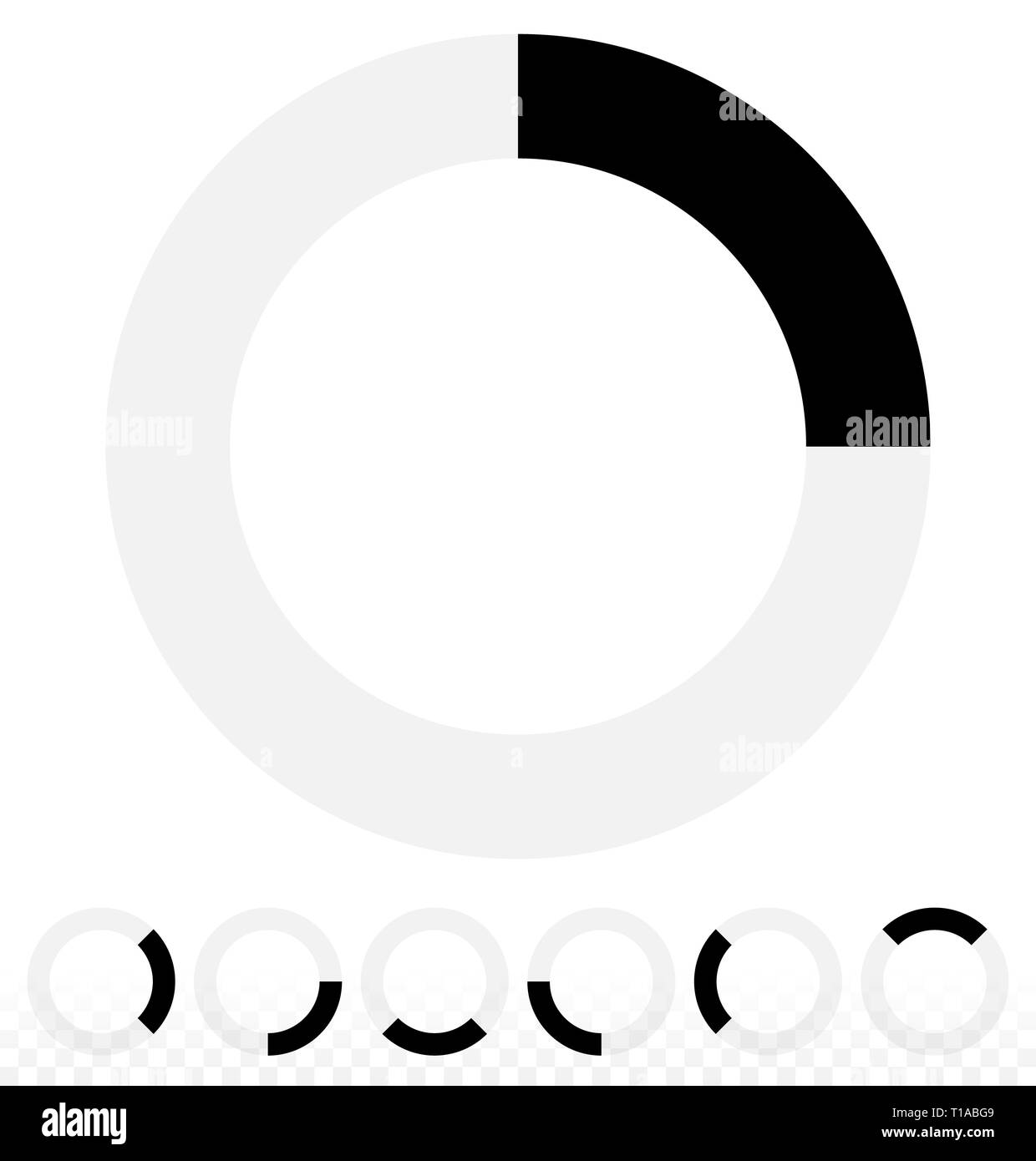 Preloader, circular shape. Segmented circle Stock Photo - Alamy