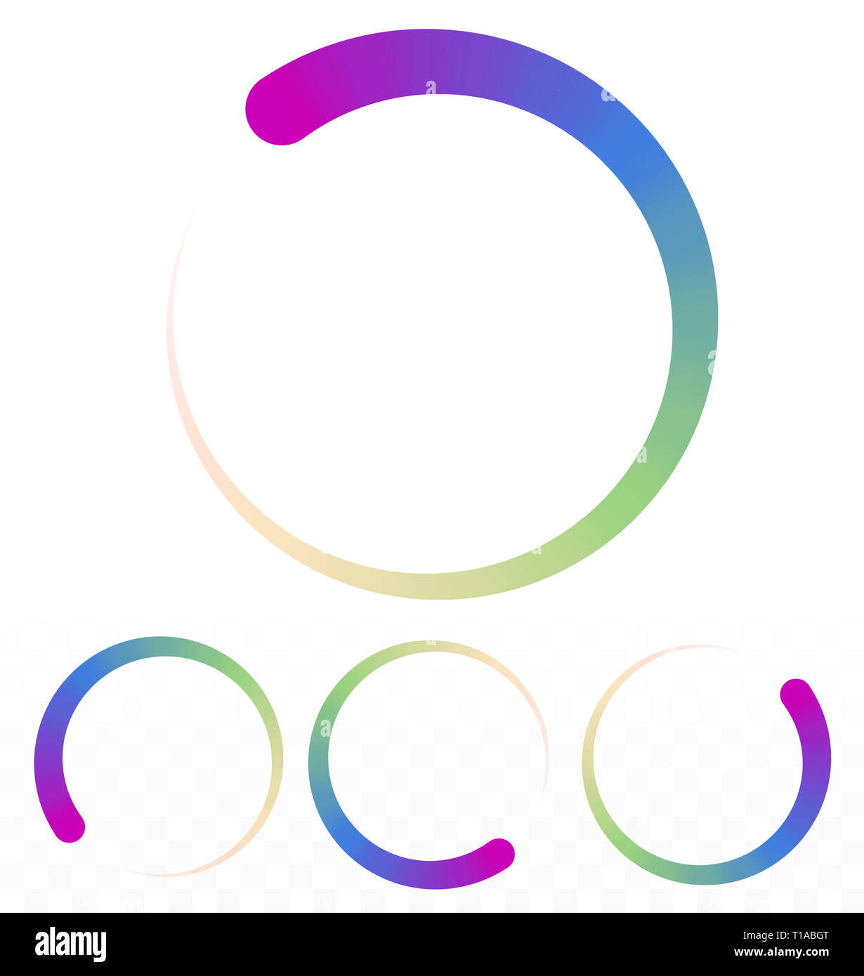 Preloader, circular shape. Segmented circle Stock Photo - Alamy