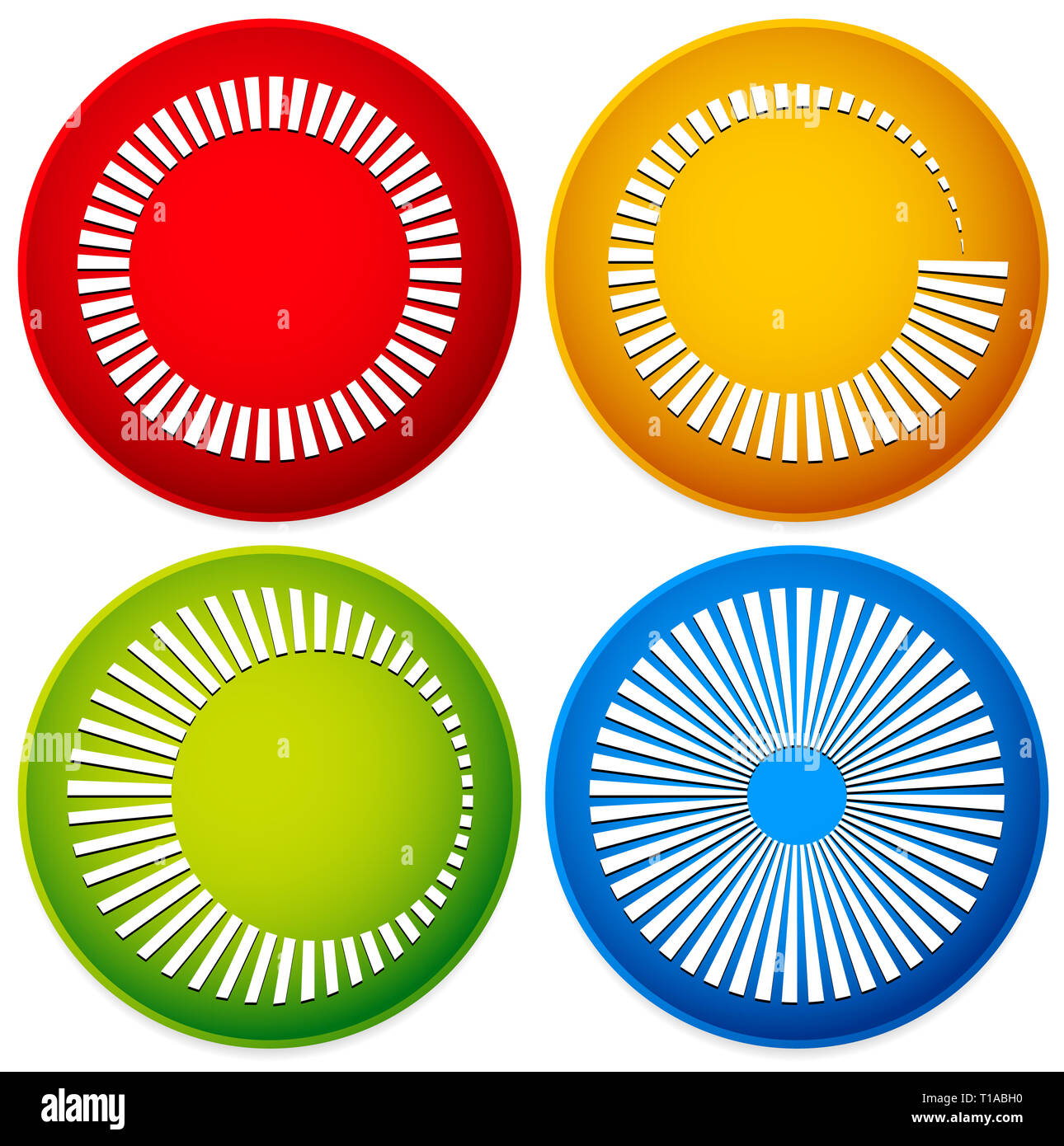 Bright circular shape icons Stock Photo - Alamy