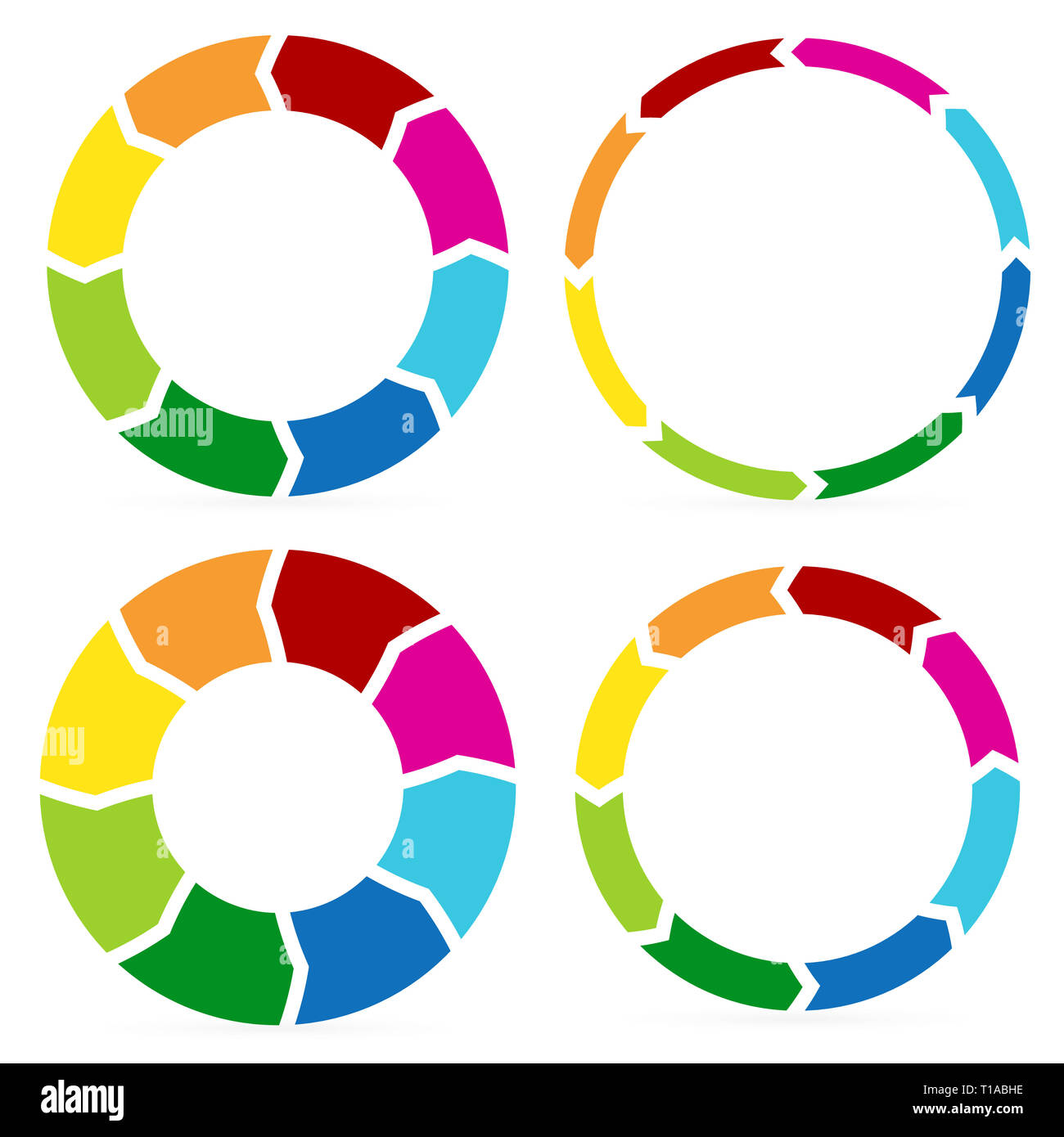 Segmented circle arrow circular arrow hi-res stock photography and images - Alamy