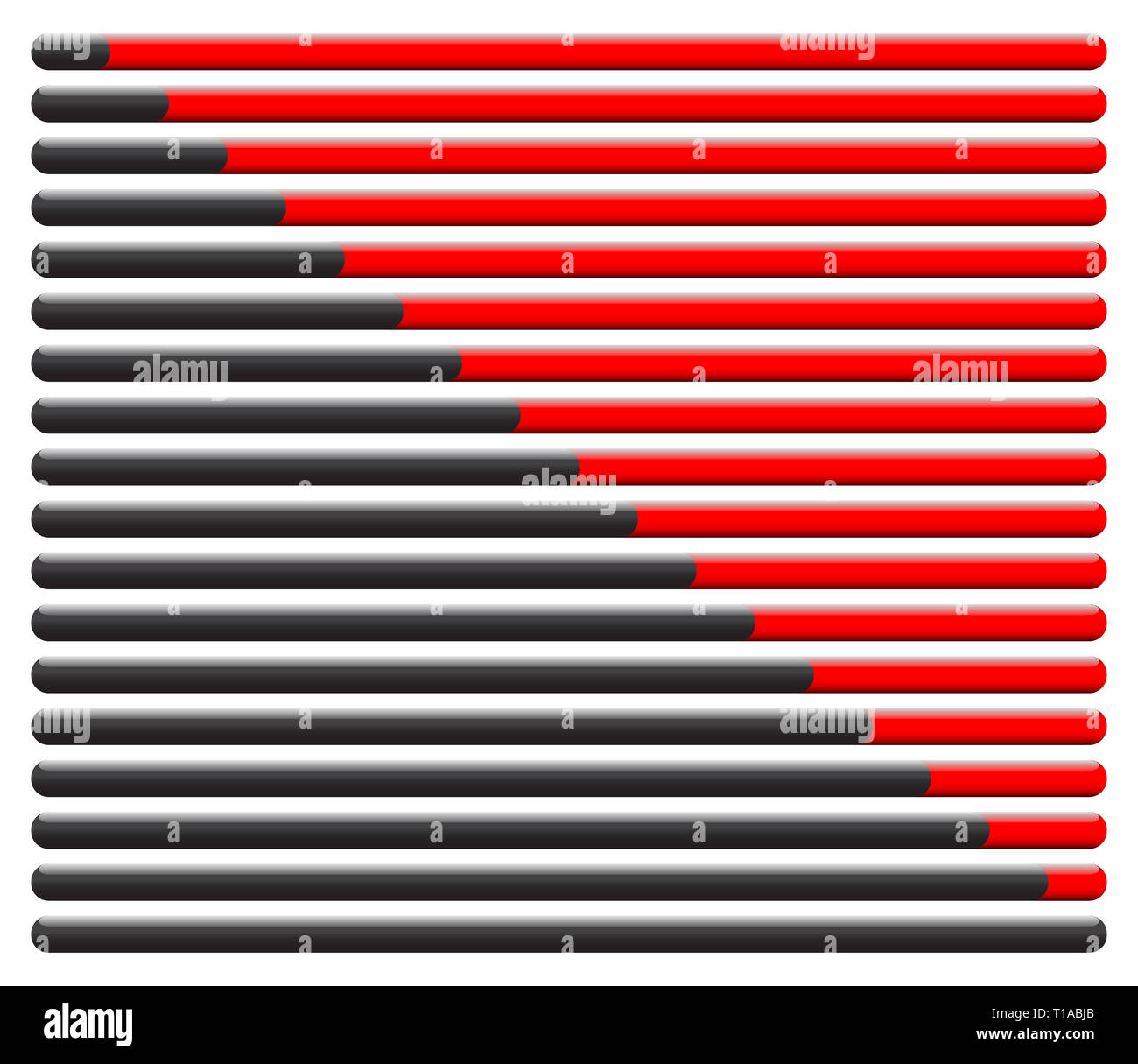 Horizontal progress, loading bars. Steps, phases, progression Stock ...