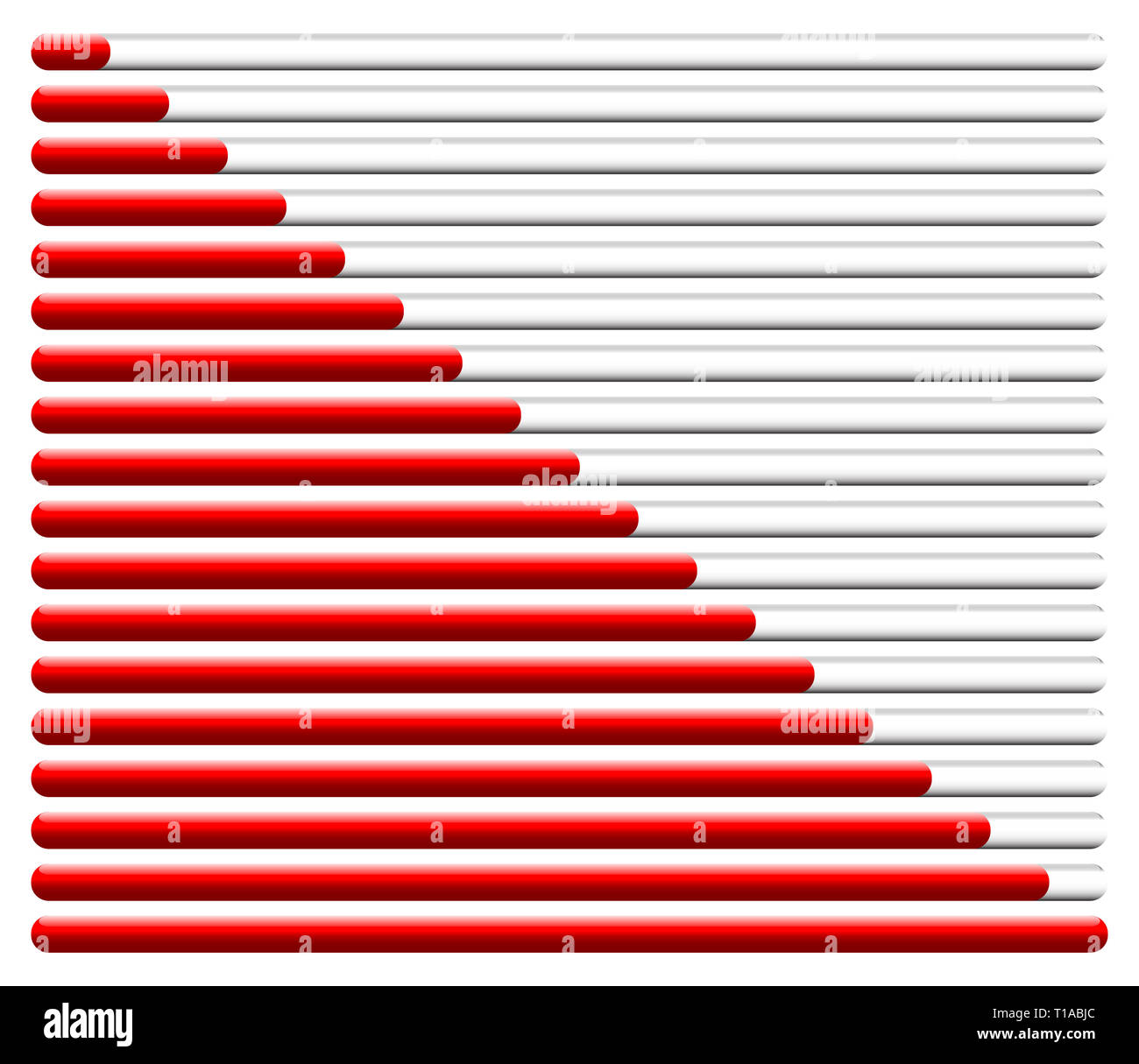 Horizontal progress, loading bars. Steps, phases, progression Stock ...