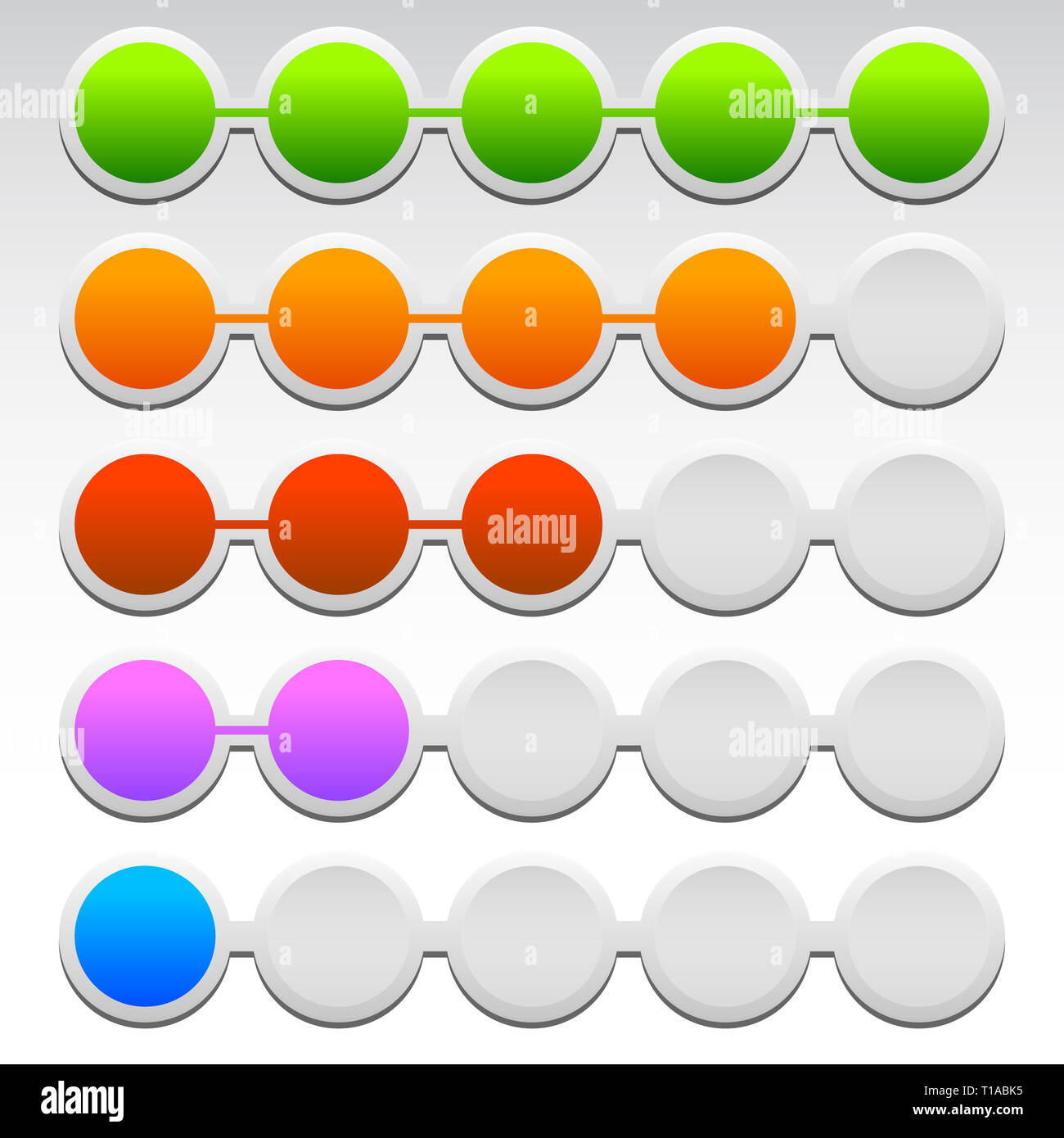 Eps 10 Vector Illustration of Progress Indicators Stock Photo - Alamy