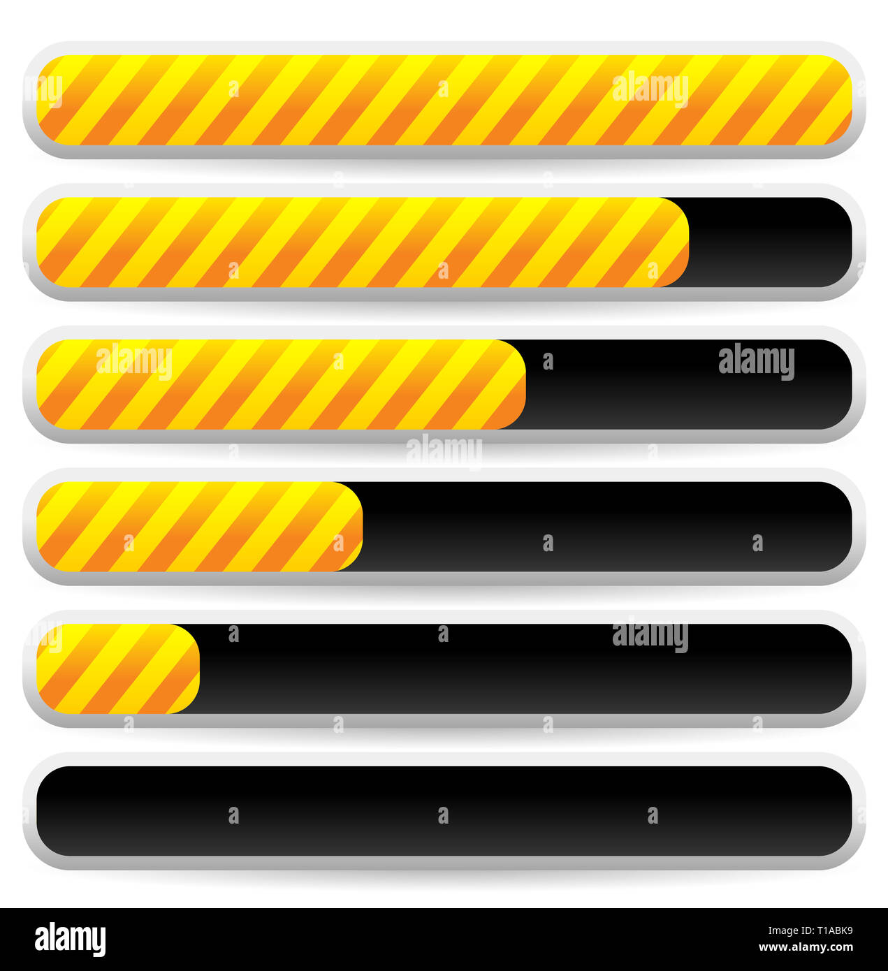Progress, loading bars with striped texture. Vectors Stock Photo - Alamy