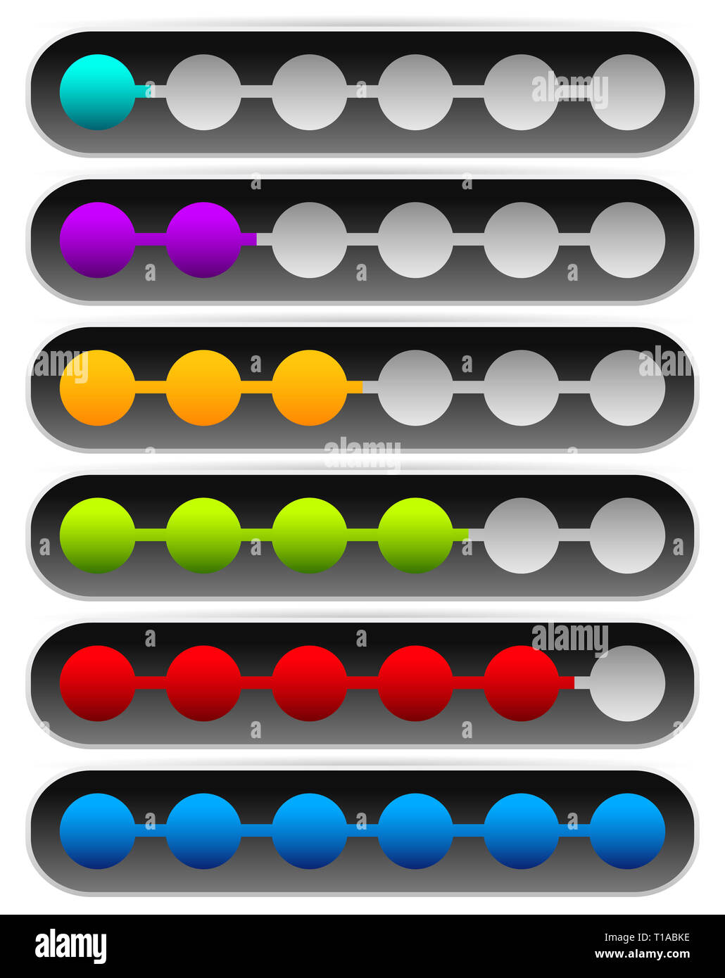 Horizontal Progress, Loading Bars. Meters, Level Indicators Stock Photo ... Horizontal Progress, Loading Bars. Meters, Level Indicators Stock Photo ...