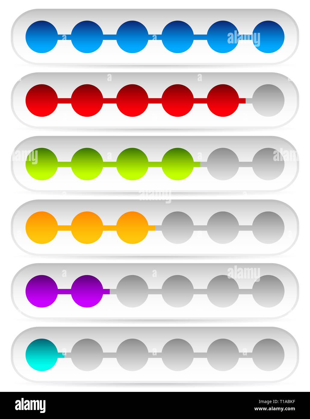 Horizontal Progress, Loading Bars. Meters, Level Indicators Stock Photo ...