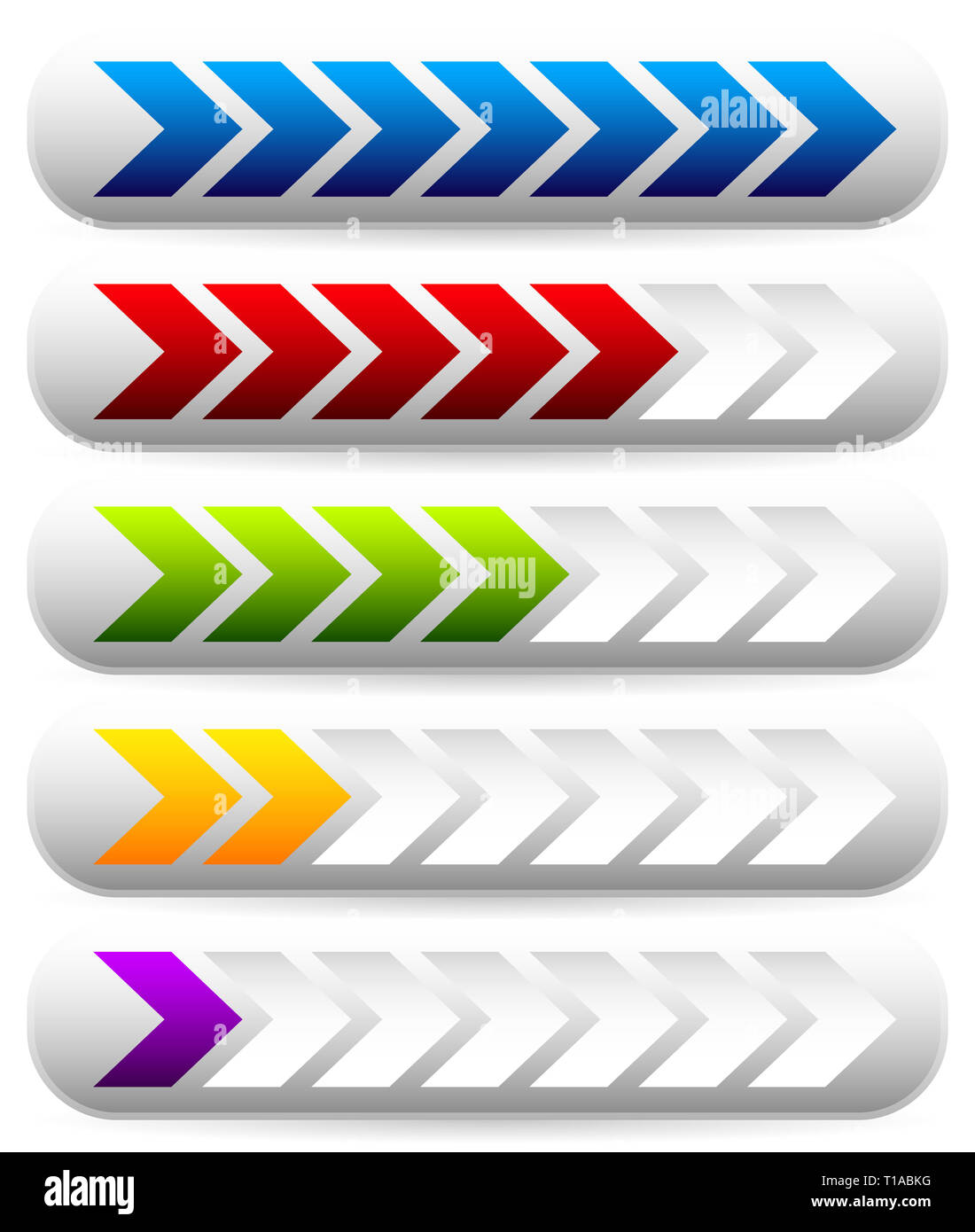 Horizontal Progress, Loading Bars. Meters, Level Indicators Stock Photo ...