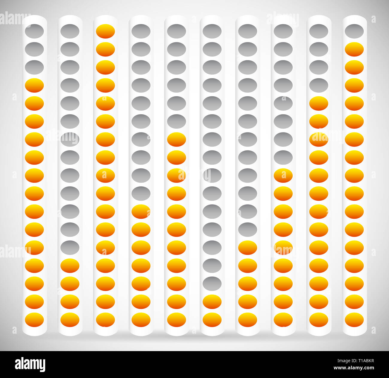 Eq, Equalizer Element with Yellow and Gray Colors. Editable Vector ...