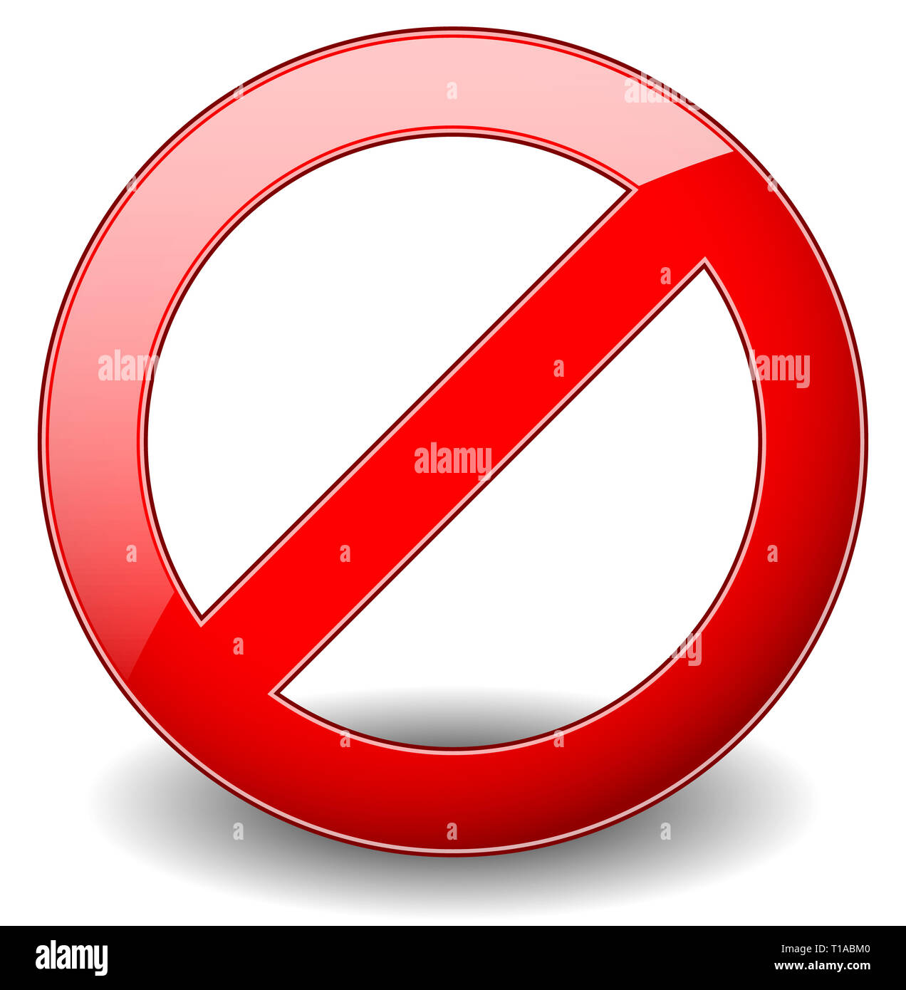 Red prohibition, restriction - No entry sign. Vector Illustration Stock ...