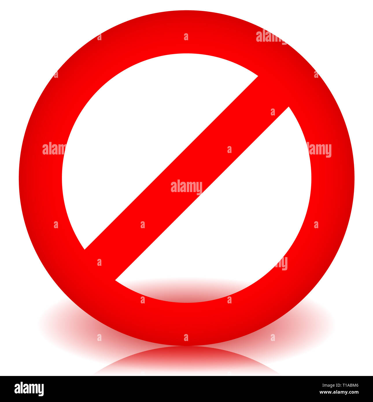 Red prohibition, restriction - No entry sign. Vector Illustration Stock ...