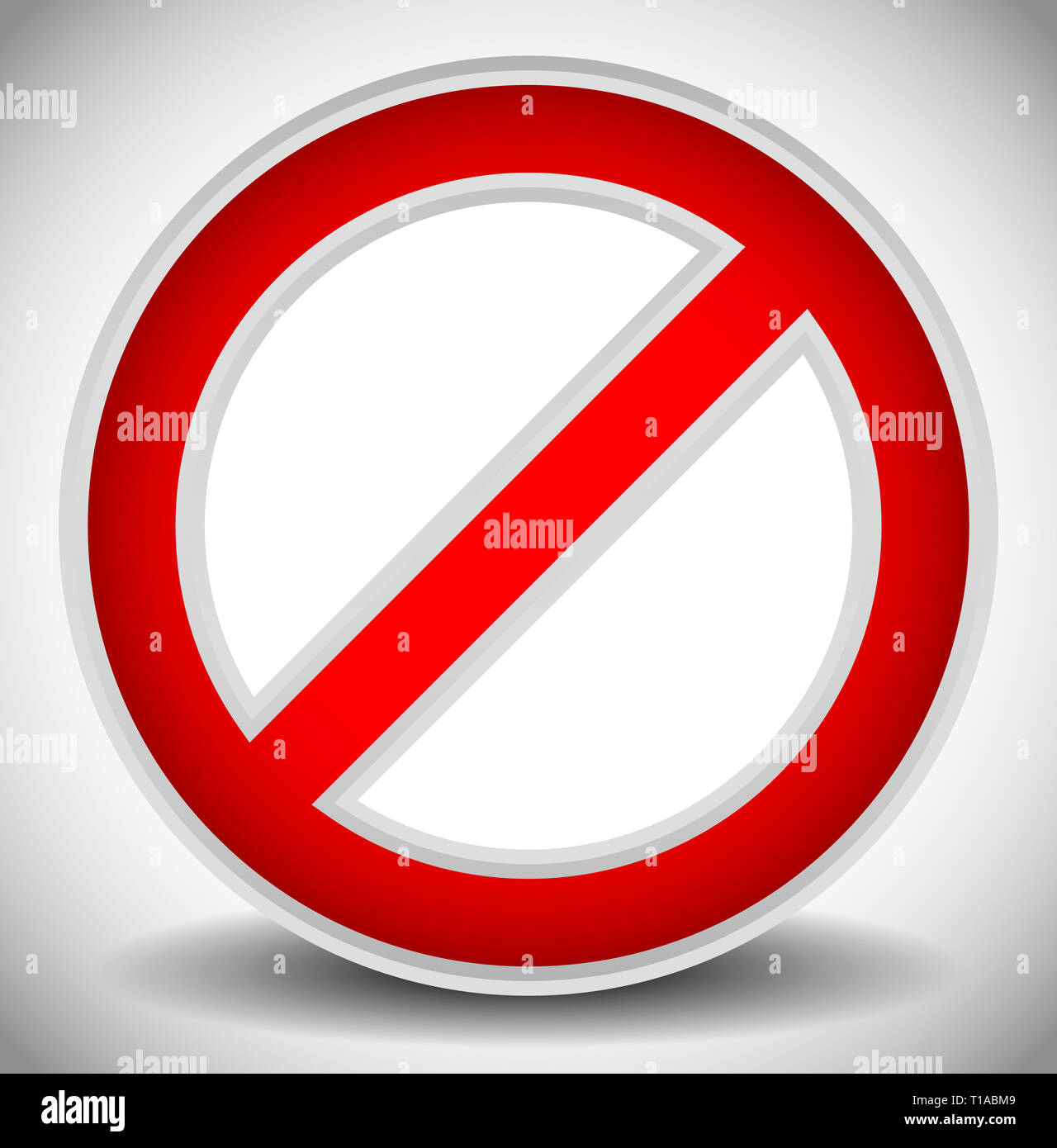 Red prohibition, restriction - No entry sign. Vector Illustration Stock ...