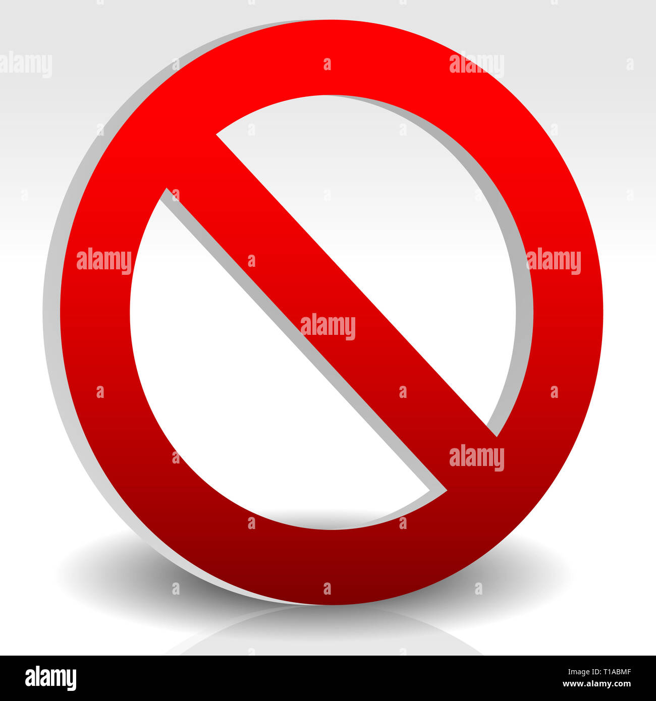 Red prohibition, restriction - No entry sign. Vector Illustration Stock ...
