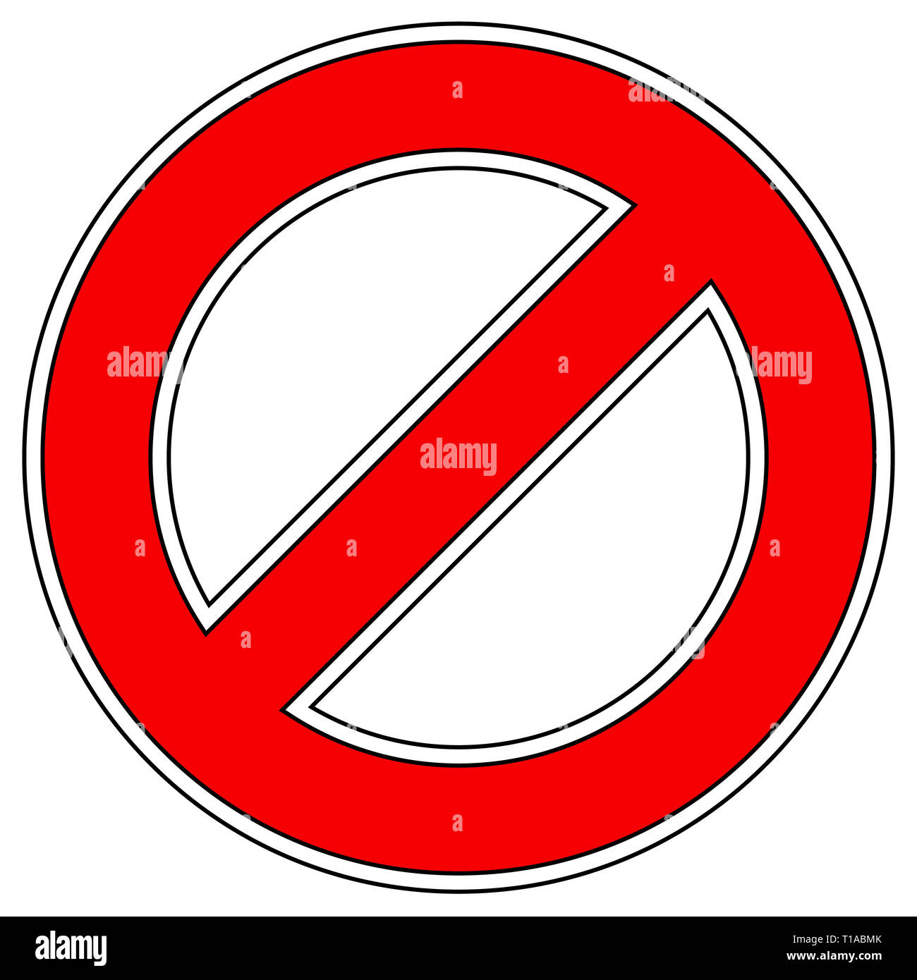 Prohibition, restriction, no entry sign. For no access, prevention ...