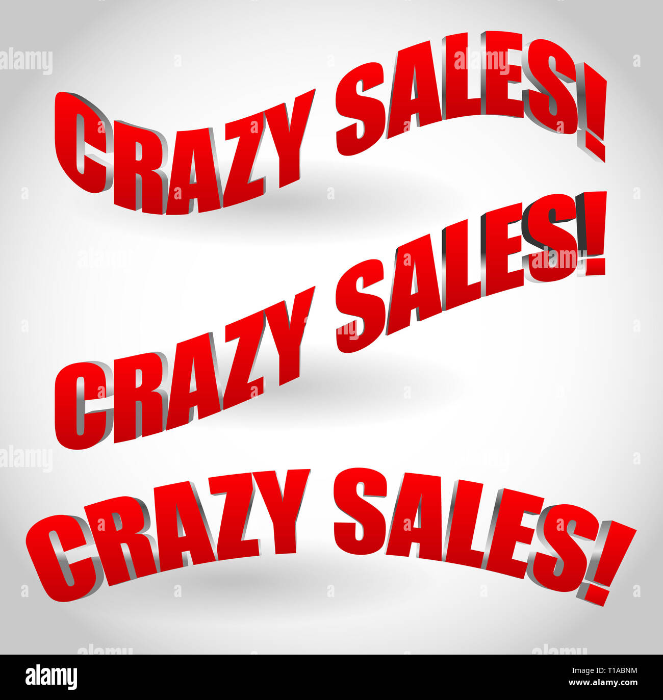 Set of crazy sales text banners. Vector illustration Stock Photo - Alamy