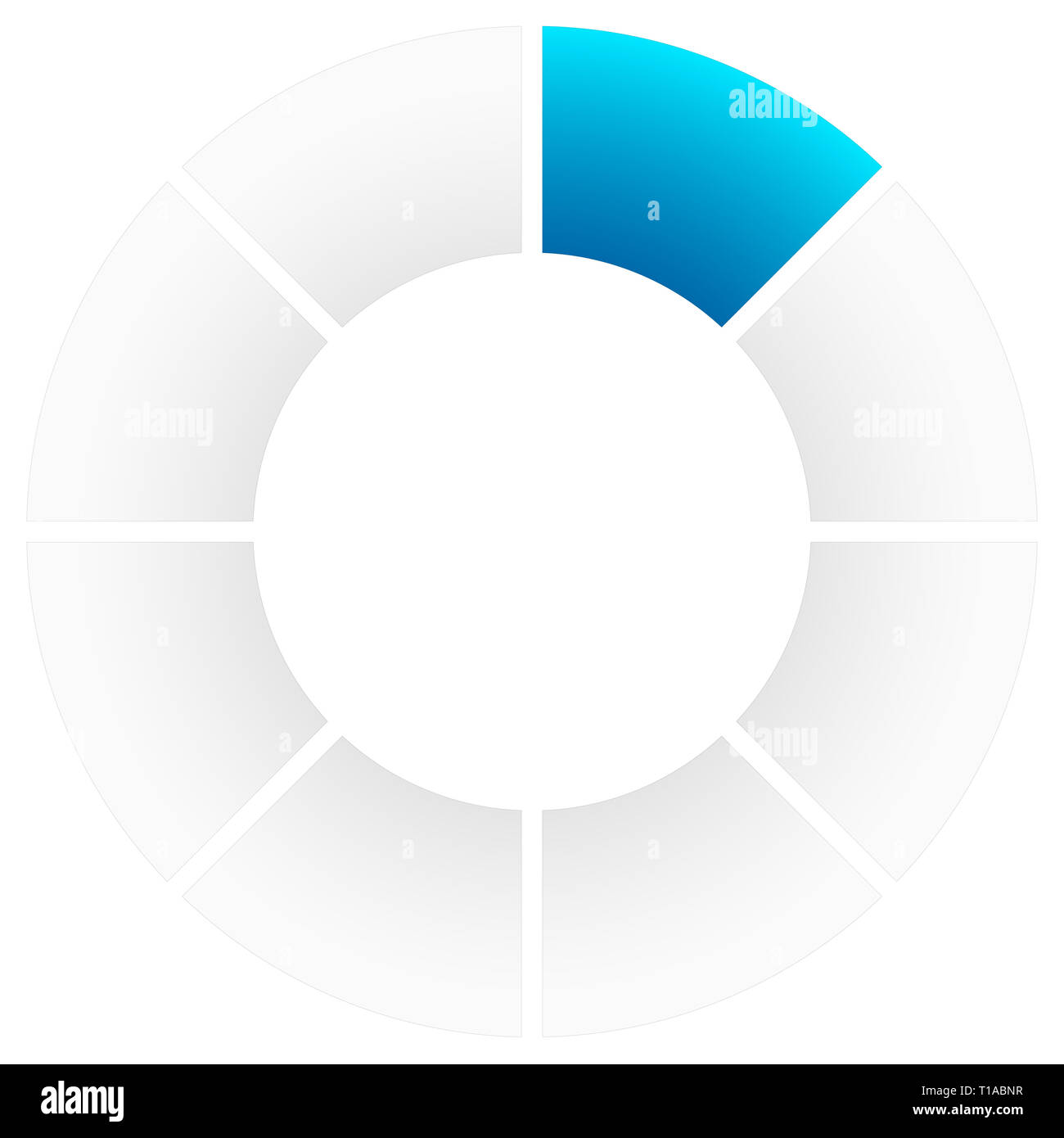 Preloader or buffer symbol, segment circle, circular progress indicator Stock Photo - Alamy