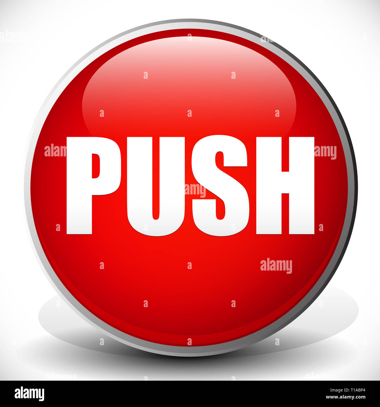 Red push button Stock Photo - Alamy