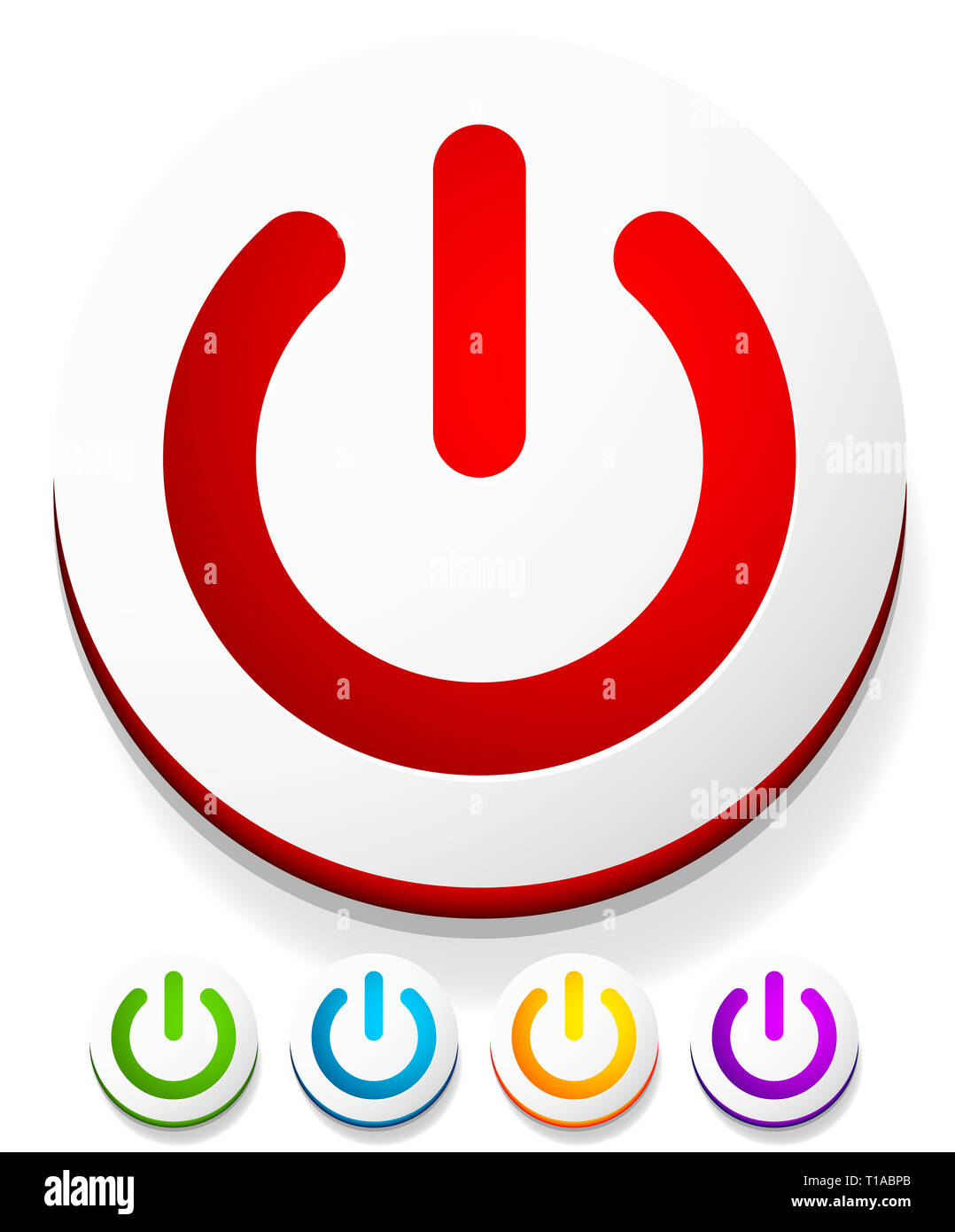Power button, Power symbol vector graphics (eps10 Stock Photo - Alamy