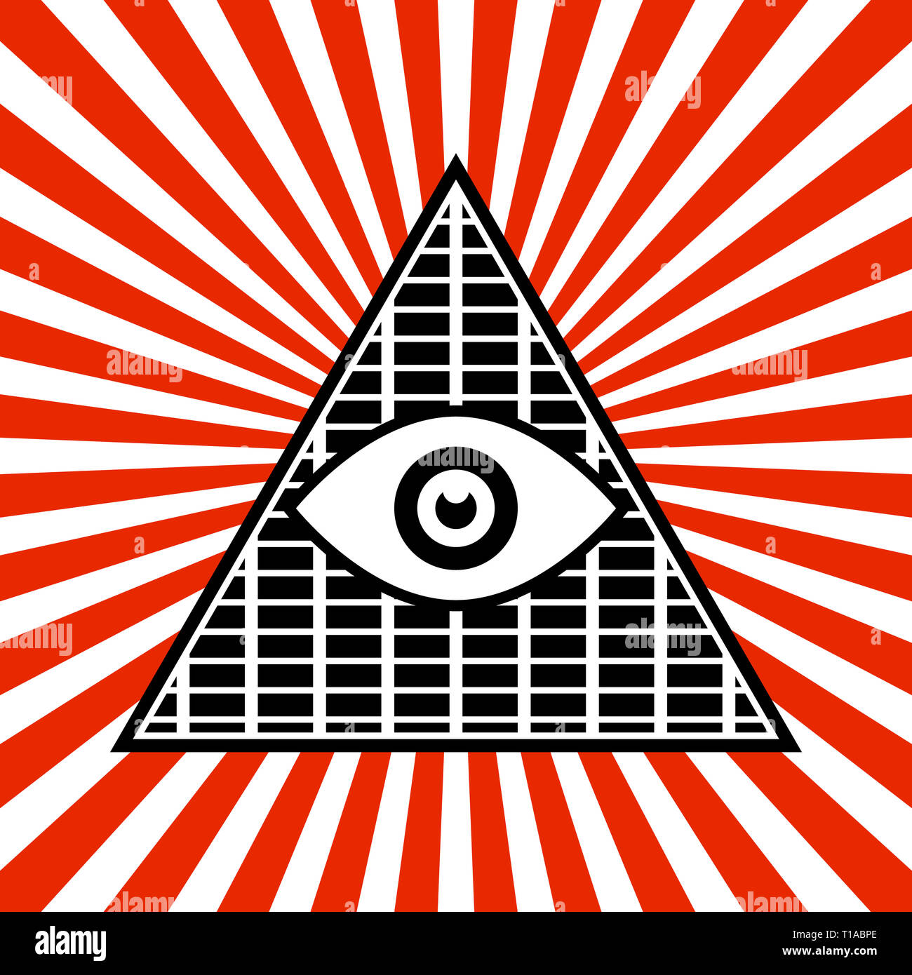 Eps 10 Vector Illustration of Symbolic Pyramid Graphics with The All ...