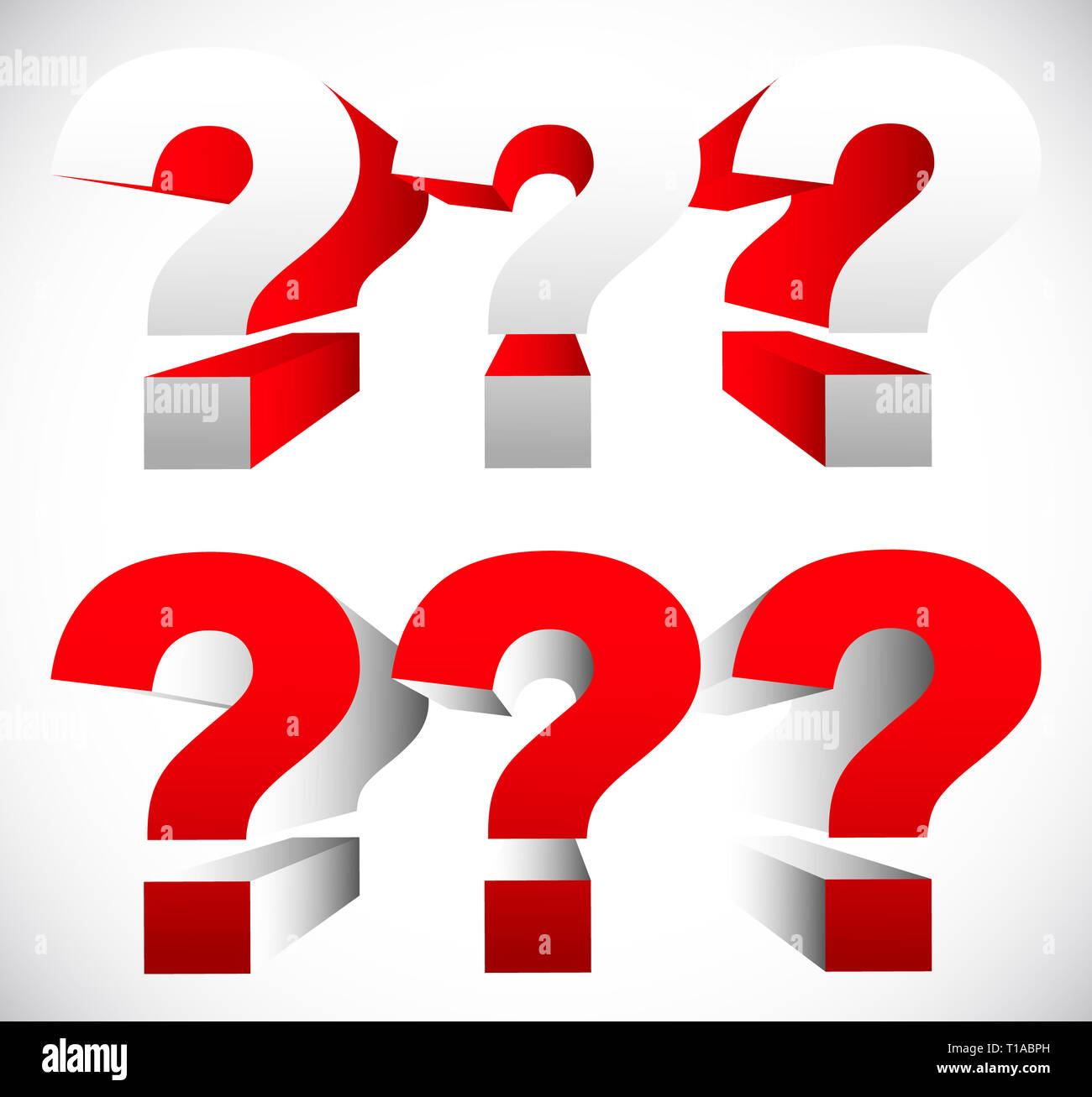 3D red question mark graphics for related concepts. Problem solving ...