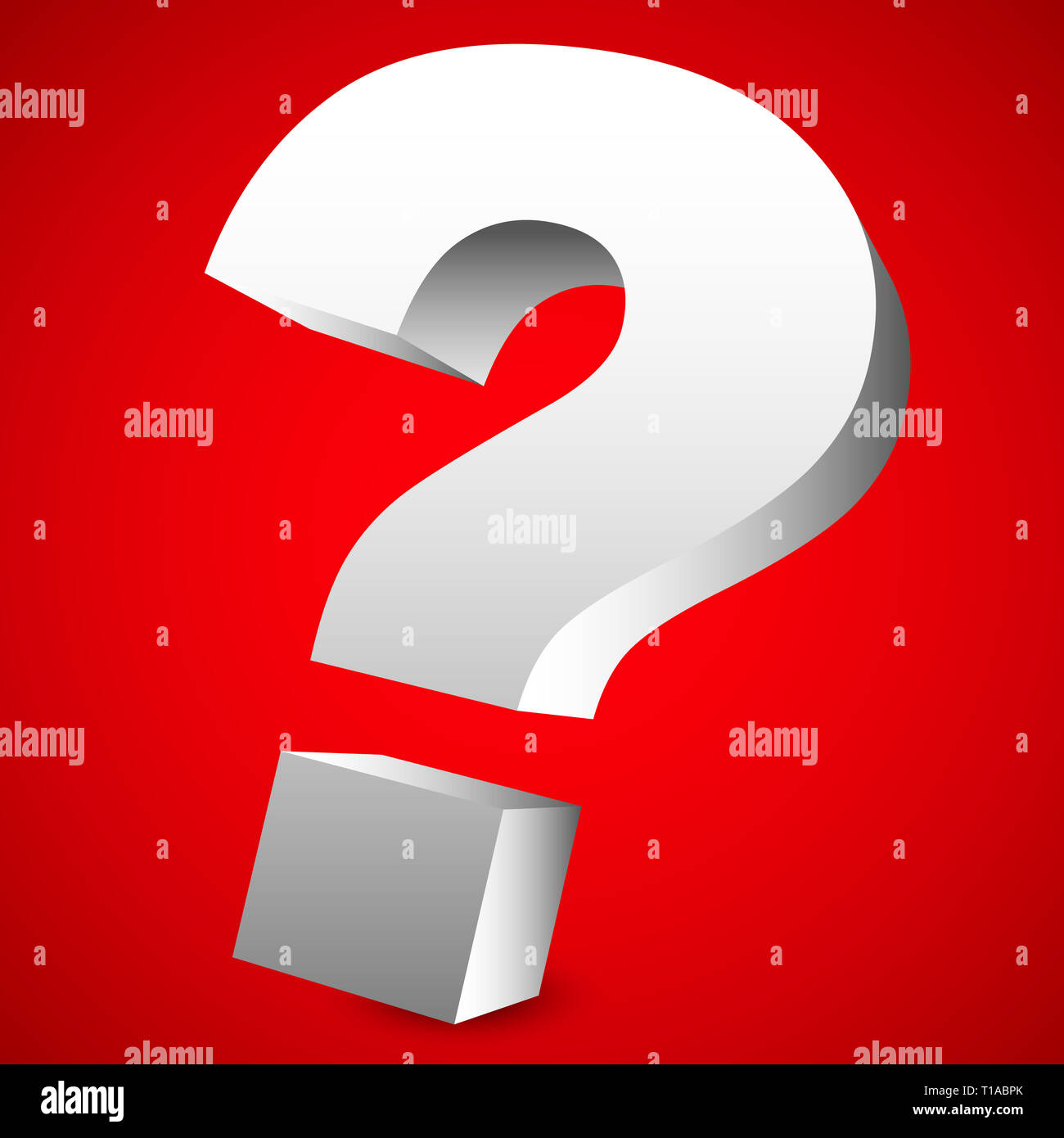3D red question mark graphics for related concepts. Problem solving ...