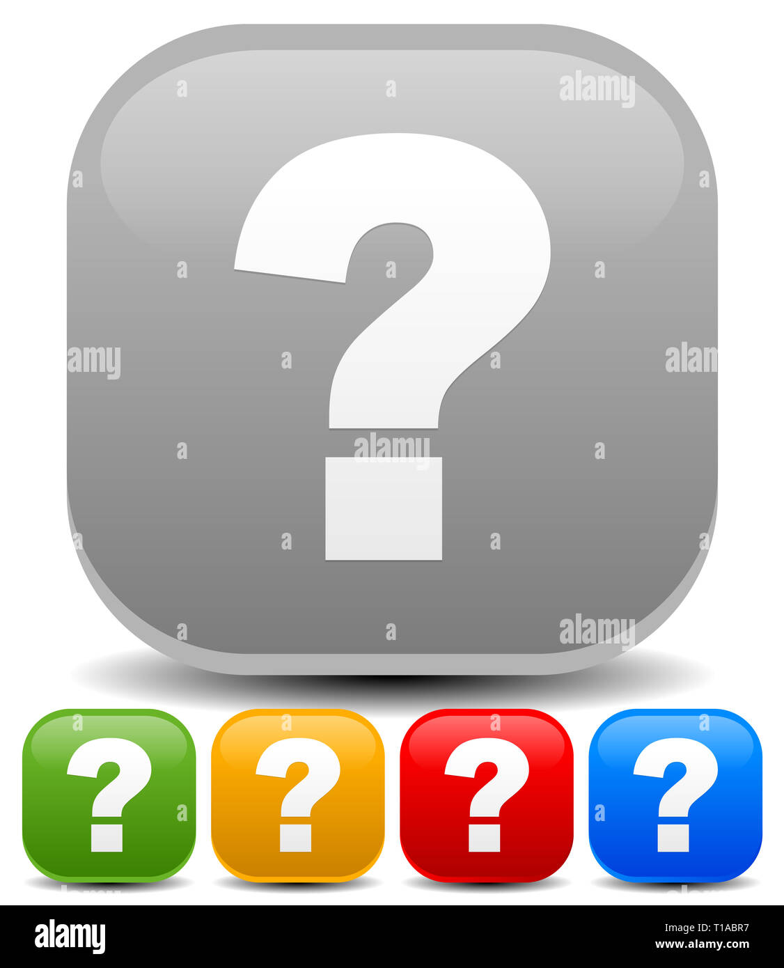 Vector illustration of question mark icons for riddle, puzzle, support ...