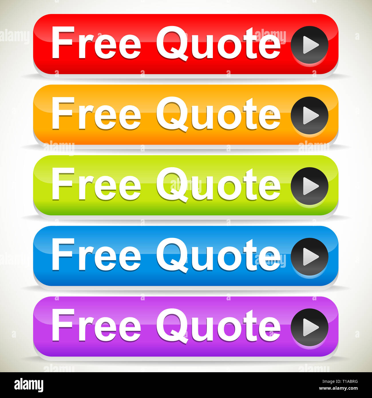 Colorful free quote call to action buttons Stock Photo - Alamy