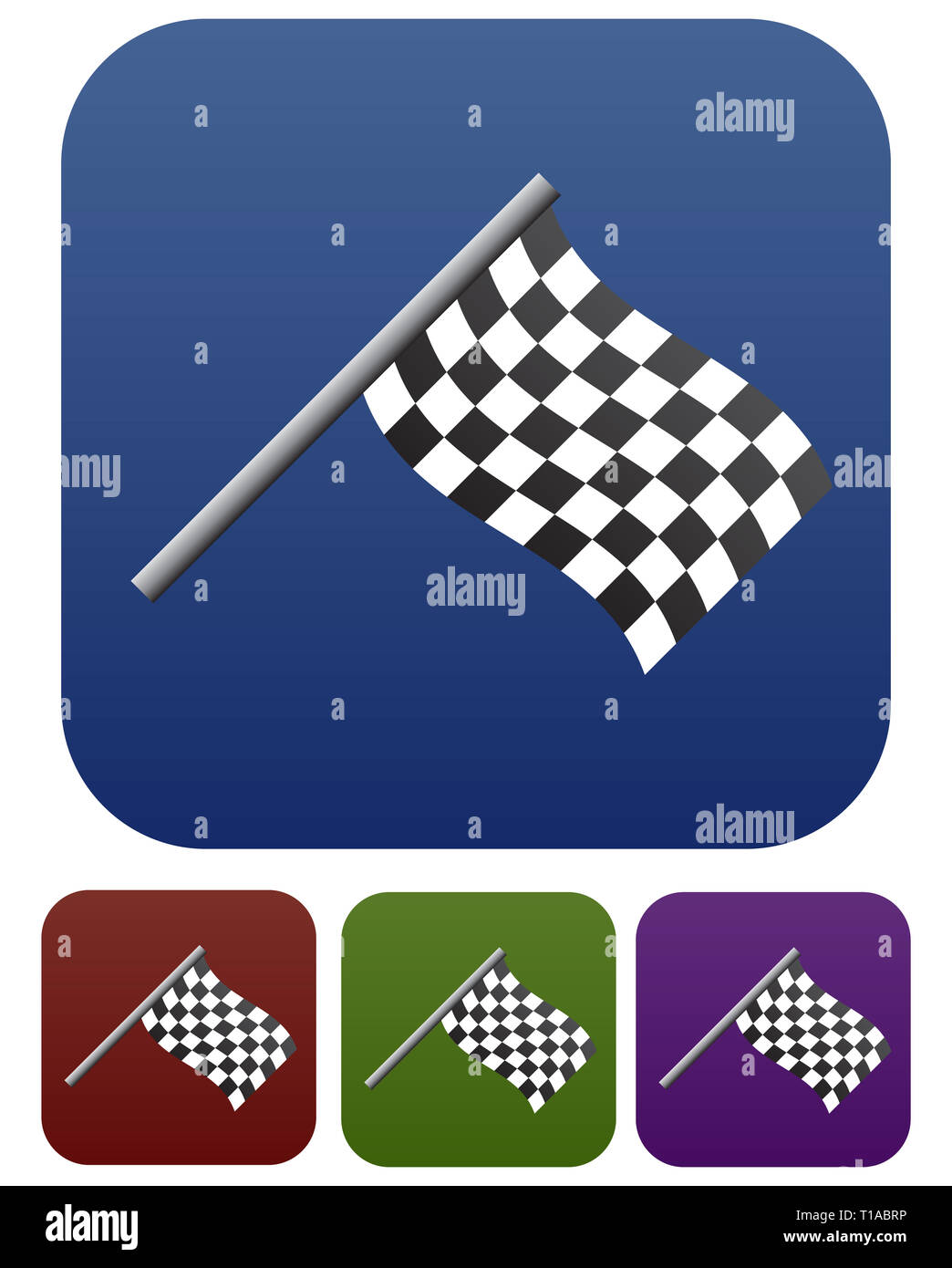 Classic racing flag icons Stock Photo - Alamy