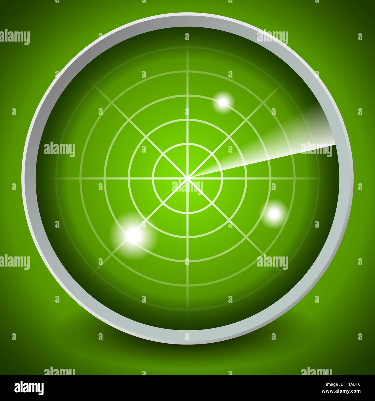 Radar screen vector Stock Photo - Alamy