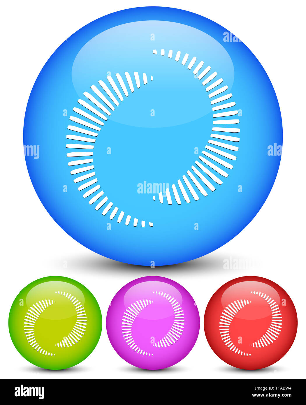 Bright icons with circular shapes Stock Photo - Alamy
