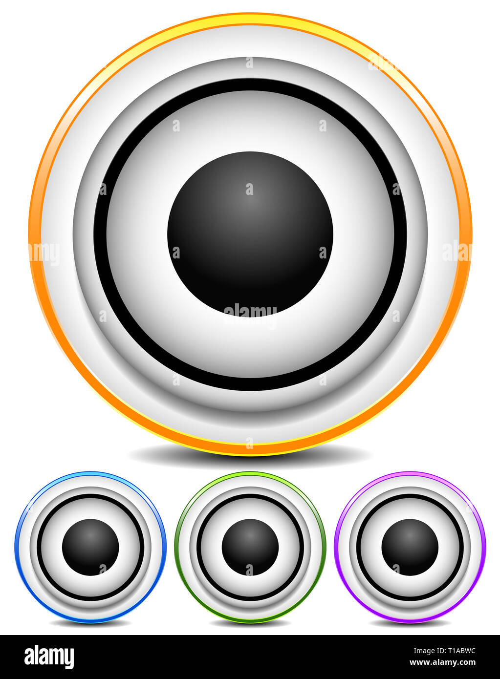 Graphics with loudspeaker for music, audio or multimedia concepts ...