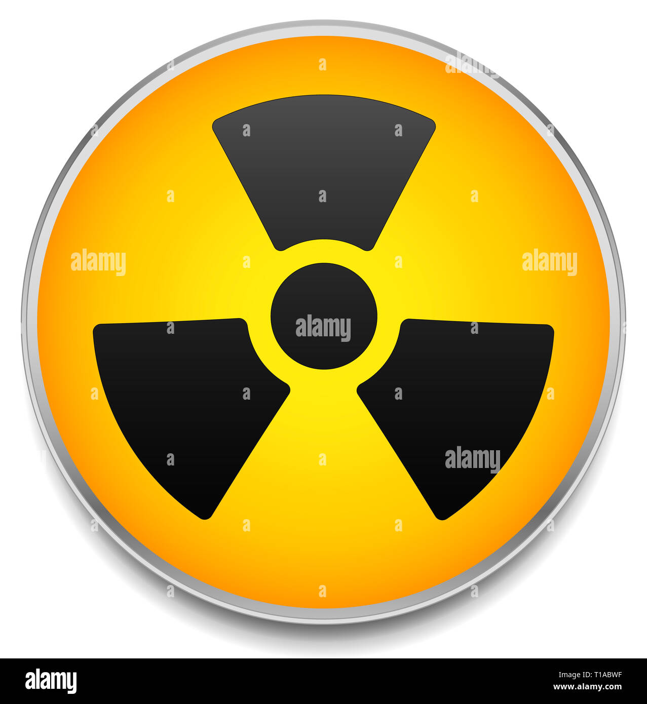 Radiation symbol on circle element Stock Photo - Alamy