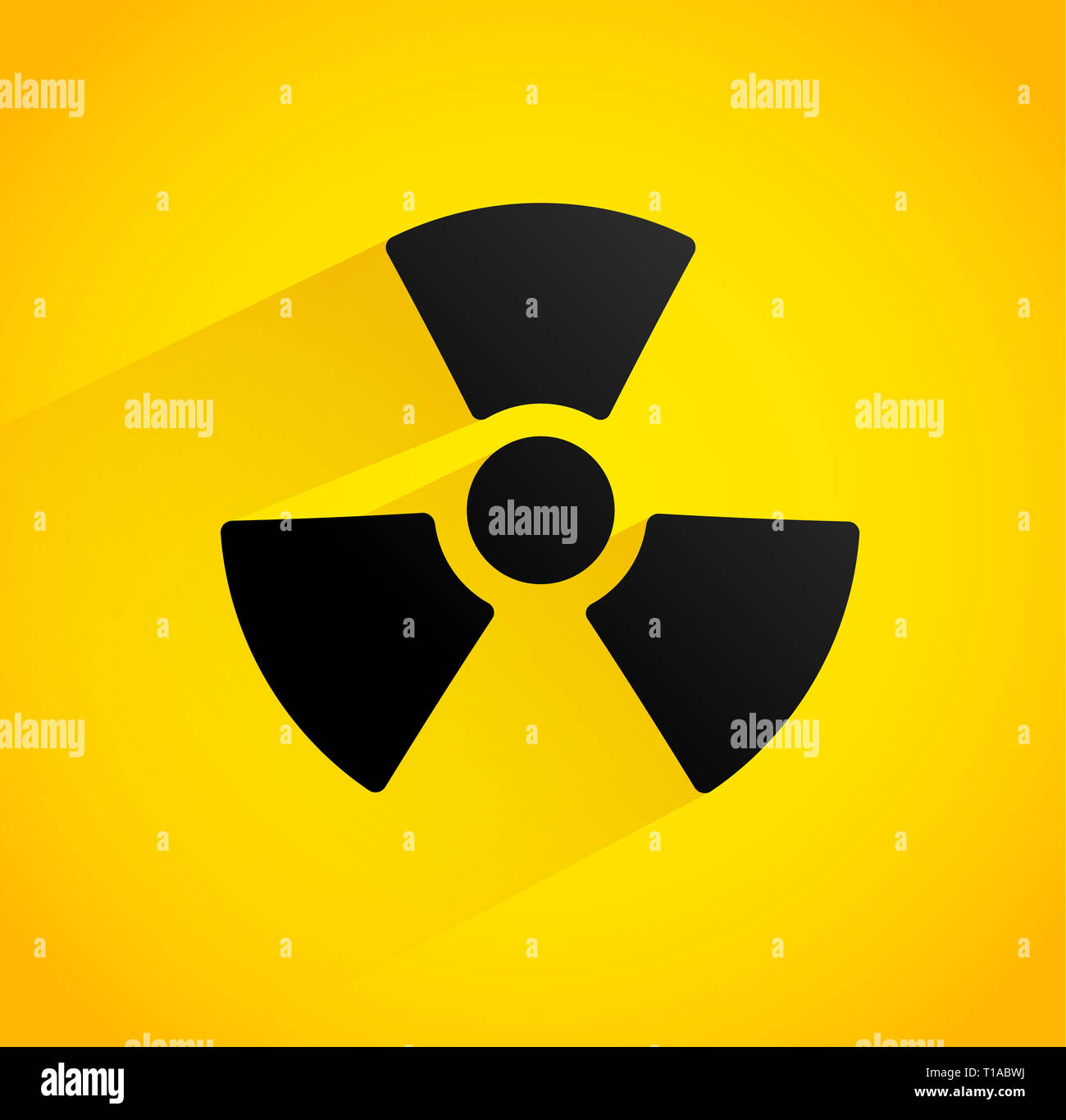 Background with radiation symbol (shadow with opacity mask, no blends ...