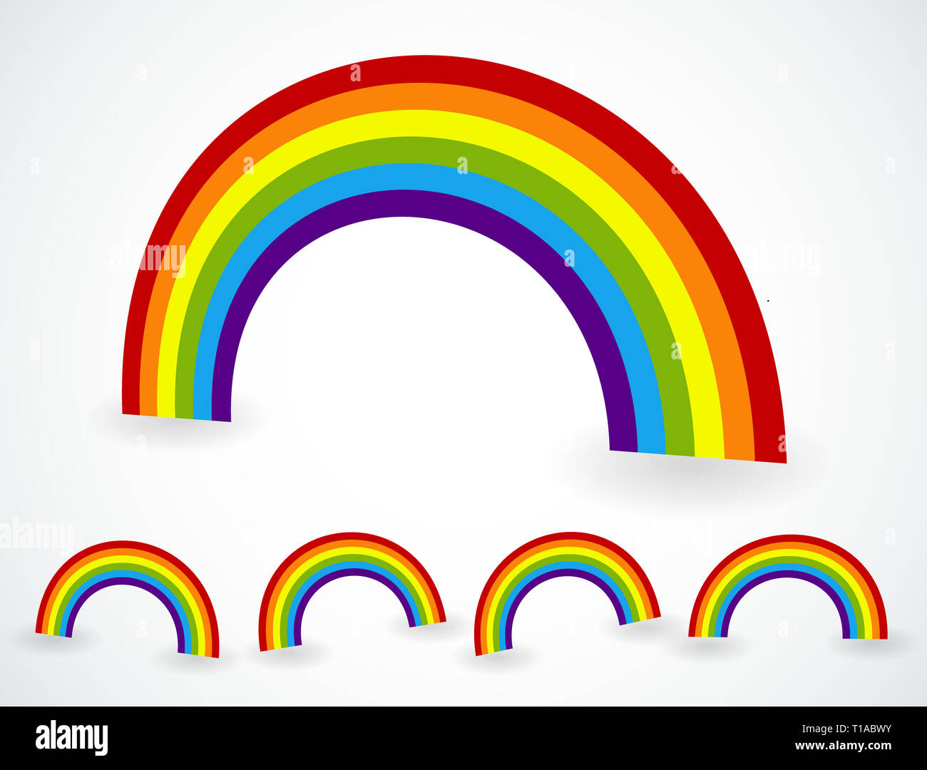 Rainbow vector. Happiness, nature, RGB colors Stock Photo - Alamy