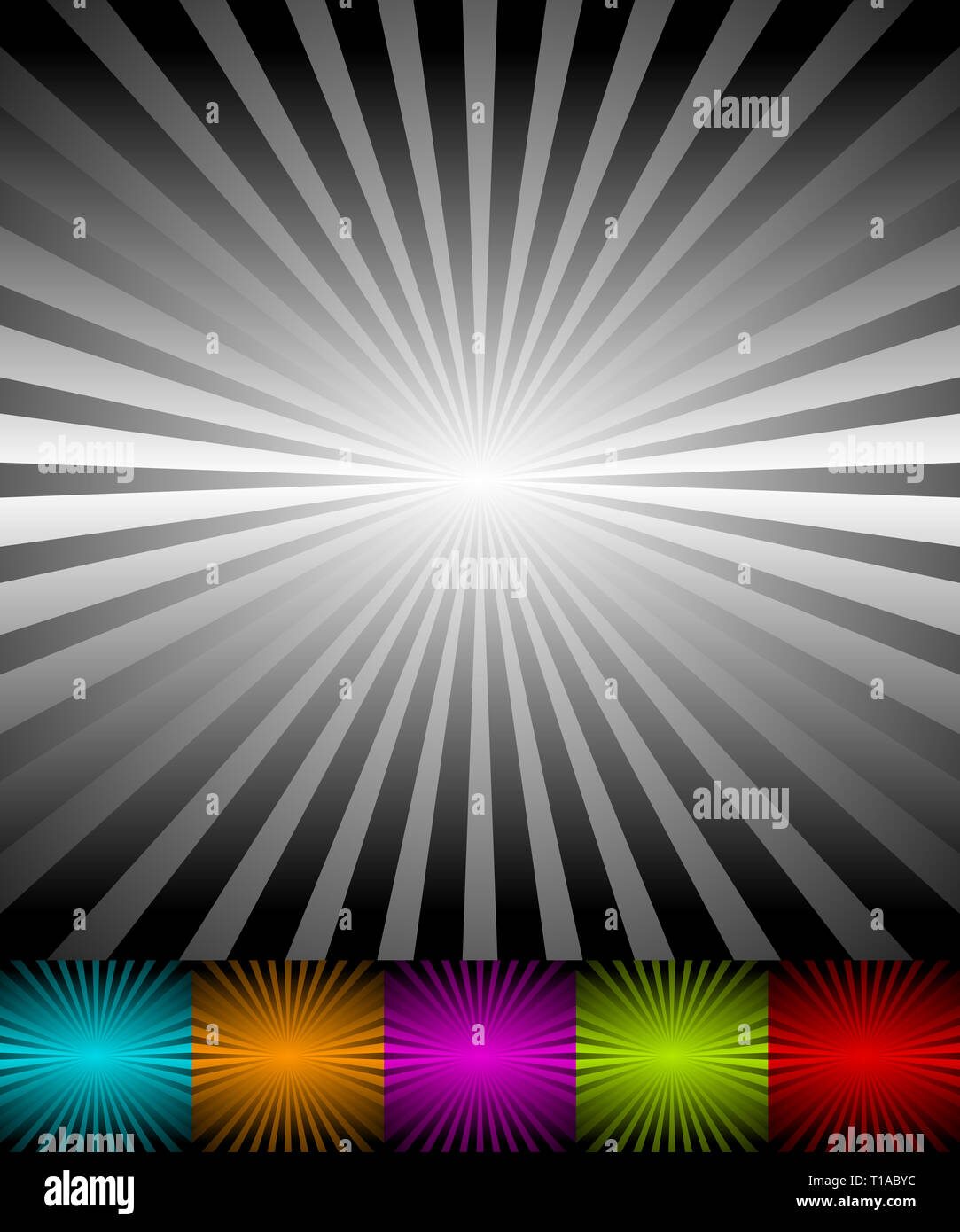 Radiating, converging lines, rays background. Known as starburst ...