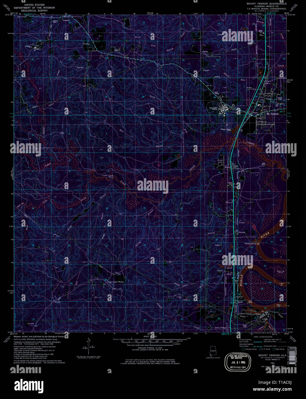 Vernon alabama map hi-res stock photography and images - Alamy