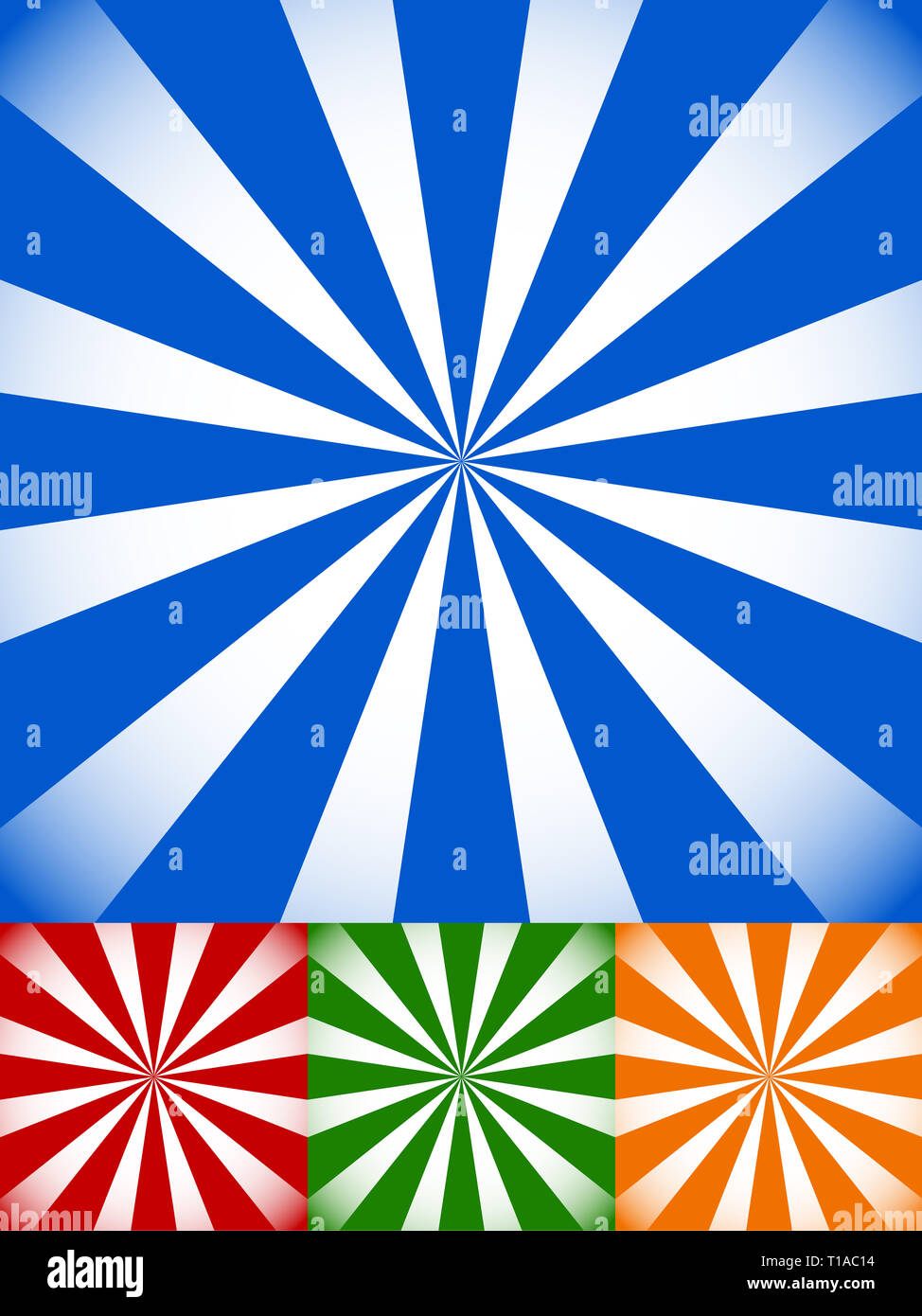 Eps 10 Vector Illustration of Set of Colorful Sunburst, Starburst ...