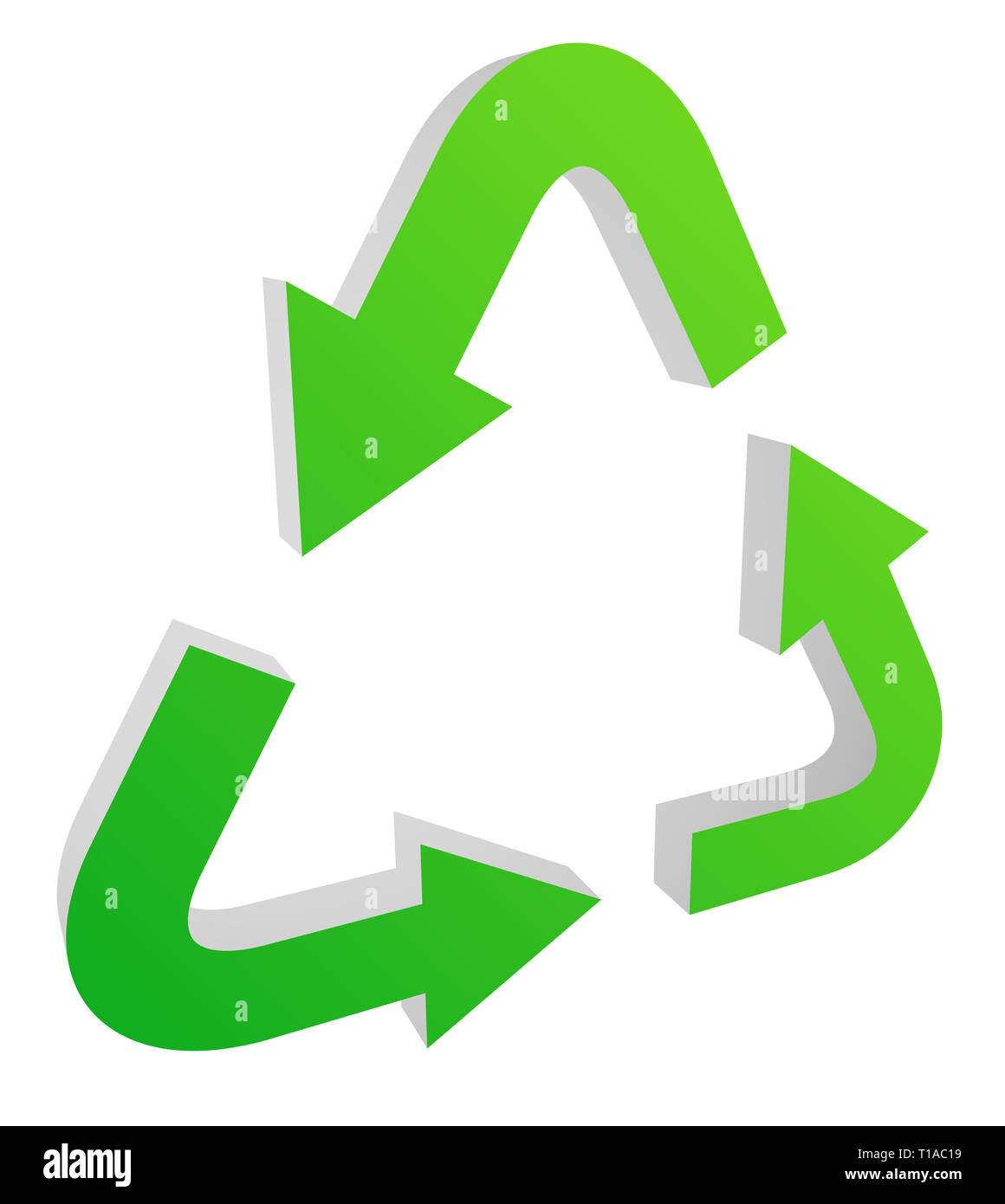 Recycle arrow symbol, icon with isolated on white Stock Photo - Alamy