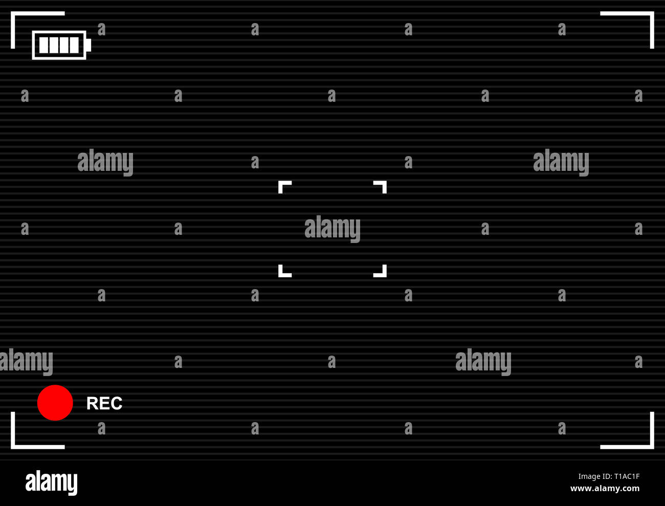 Camera's viewfinder, recording background with lines Stock Photo - Alamy