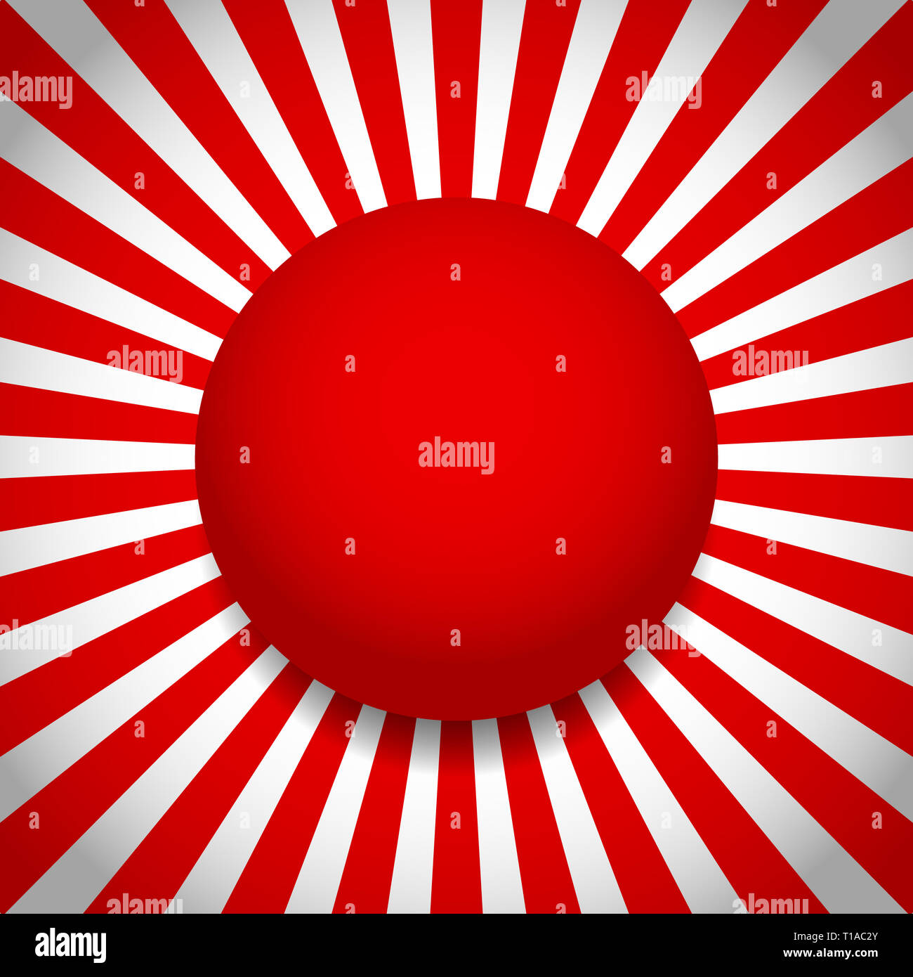 Circle, rays and they are red, white. Vector Stock Photo - Alamy