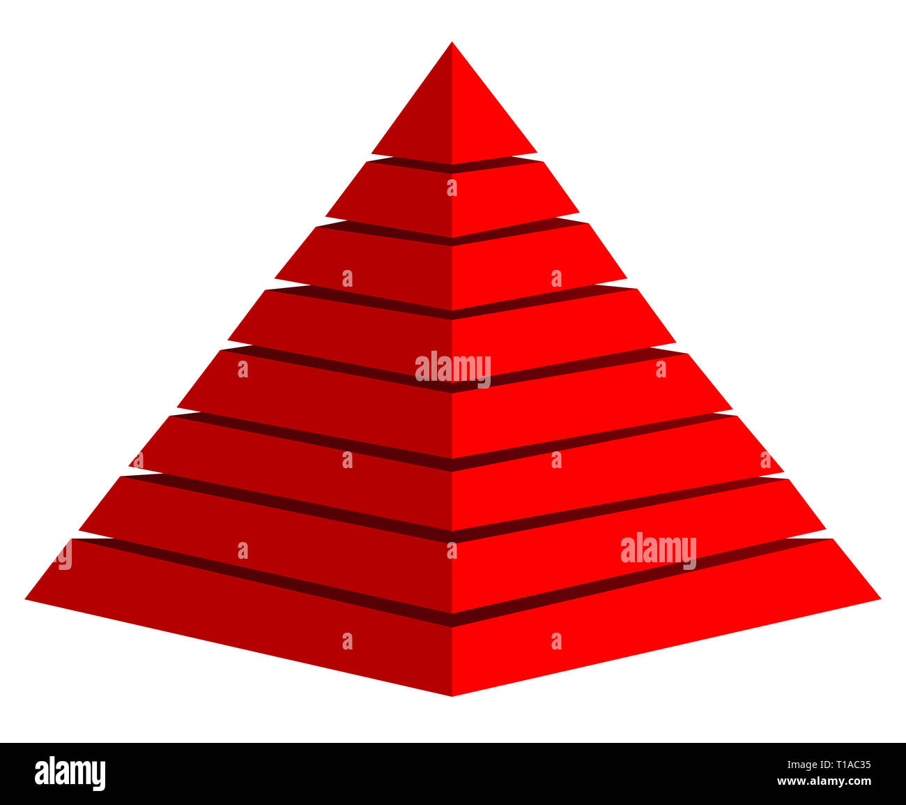 3d red pyramid Stock Photo - Alamy