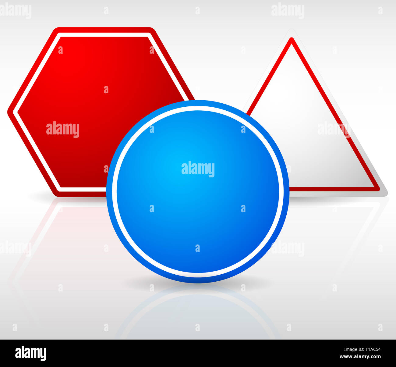 Eps 10 Vector Illustration of Various Road Sign Set with Shadows, and ...