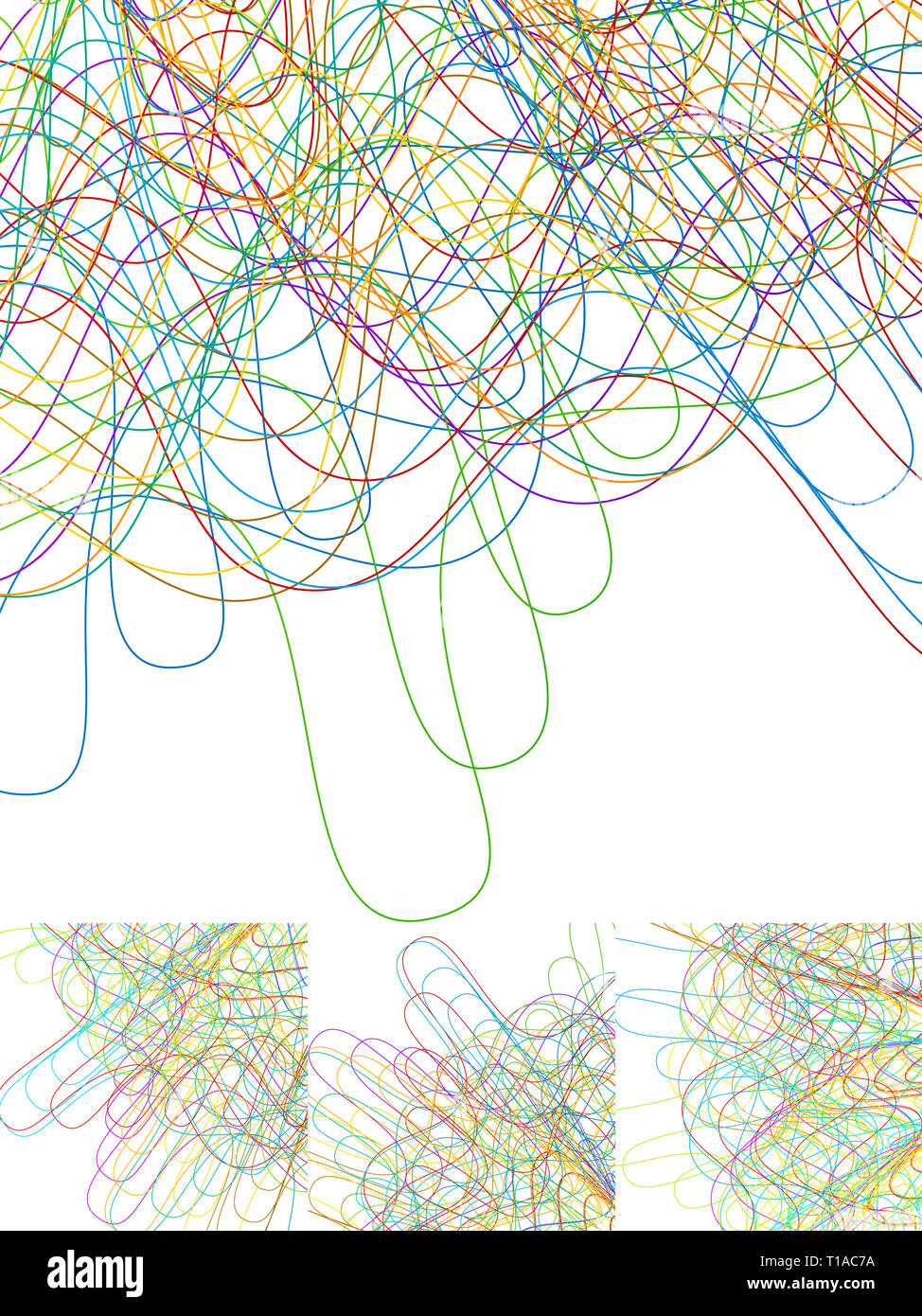 Colorful scribble like elements. Abstract vector Stock Photo - Alamy