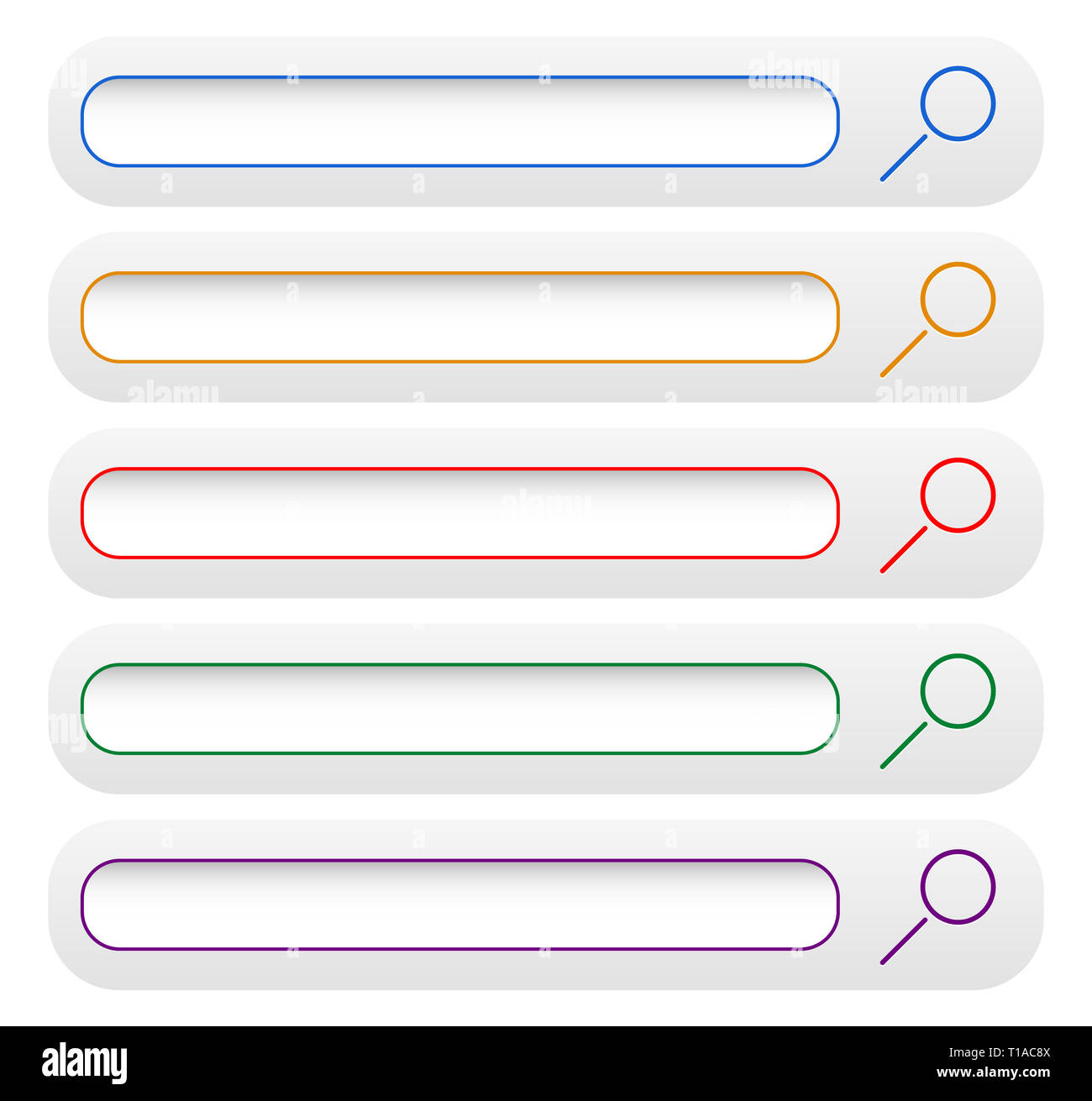 Minimal search bars, search button Stock Photo - Alamy