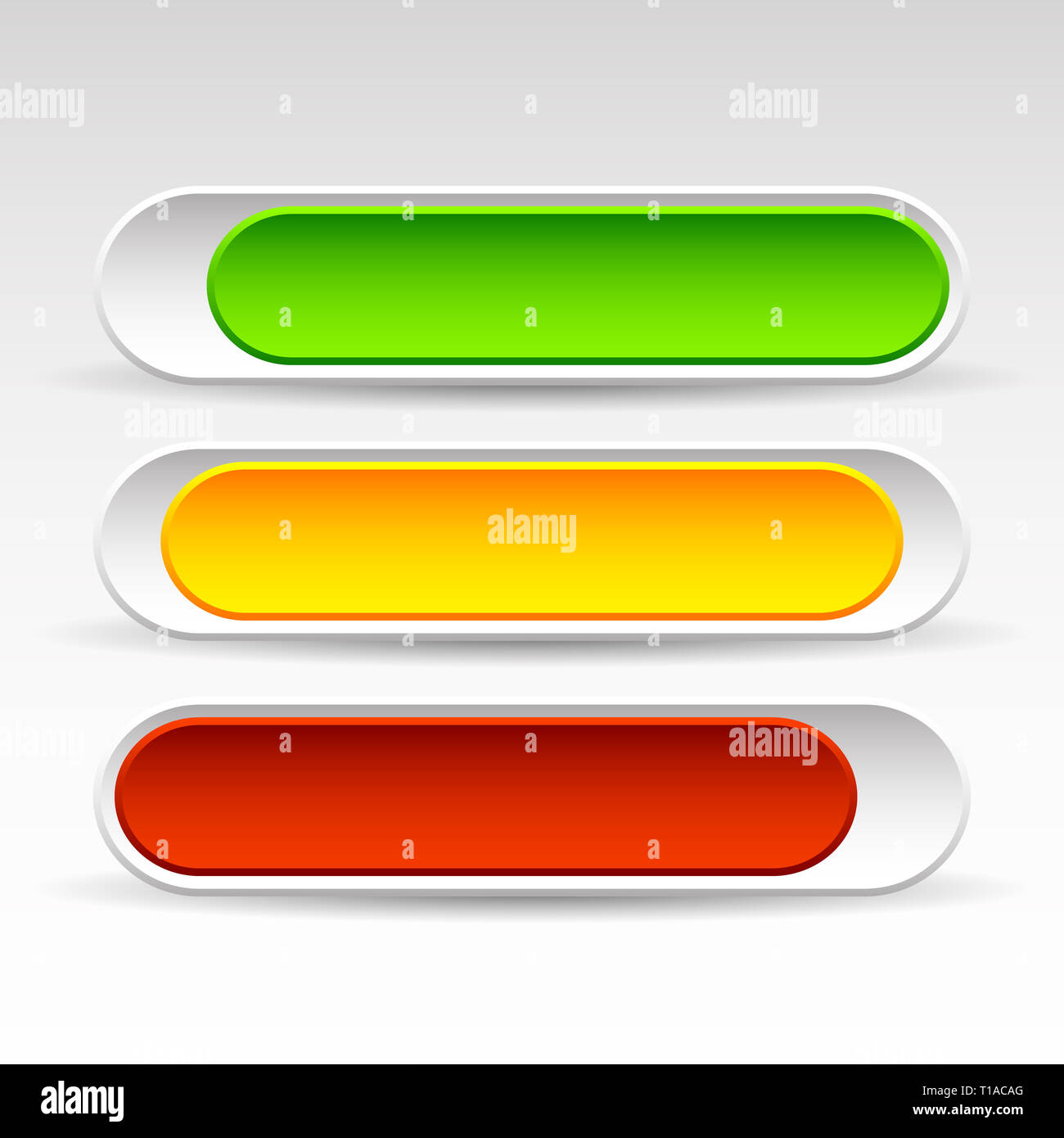 Rounded Horizontal Power Buttons. Sliding On, Off, Standby Buttons ...