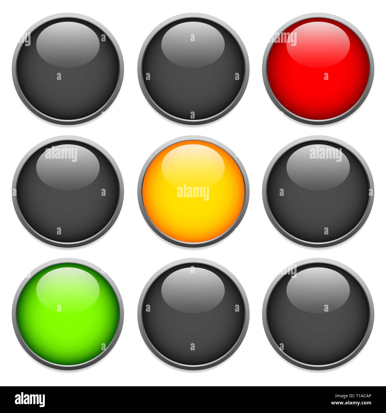 Semaphore lights isolated Stock Photo - Alamy